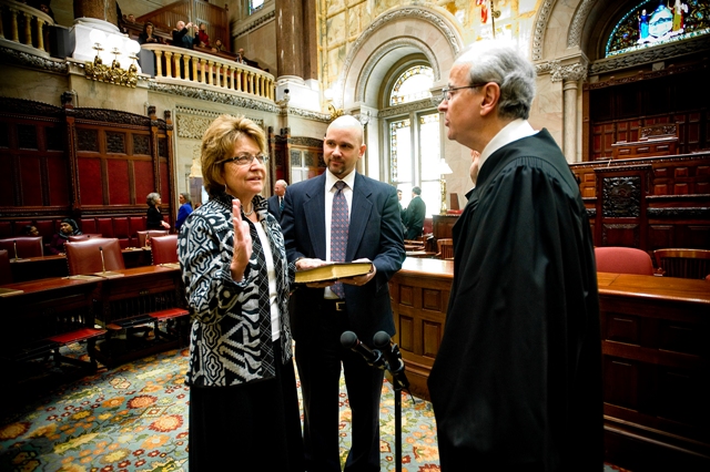 Chief Judge Lippman administers oath of office to Senator Little ...