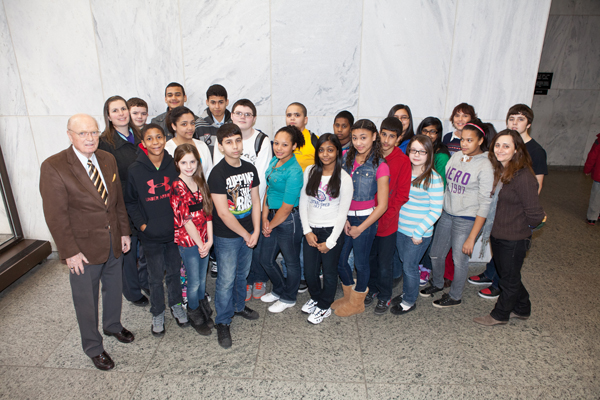 Senator Farley Greets Zoller School | NYSenate.gov