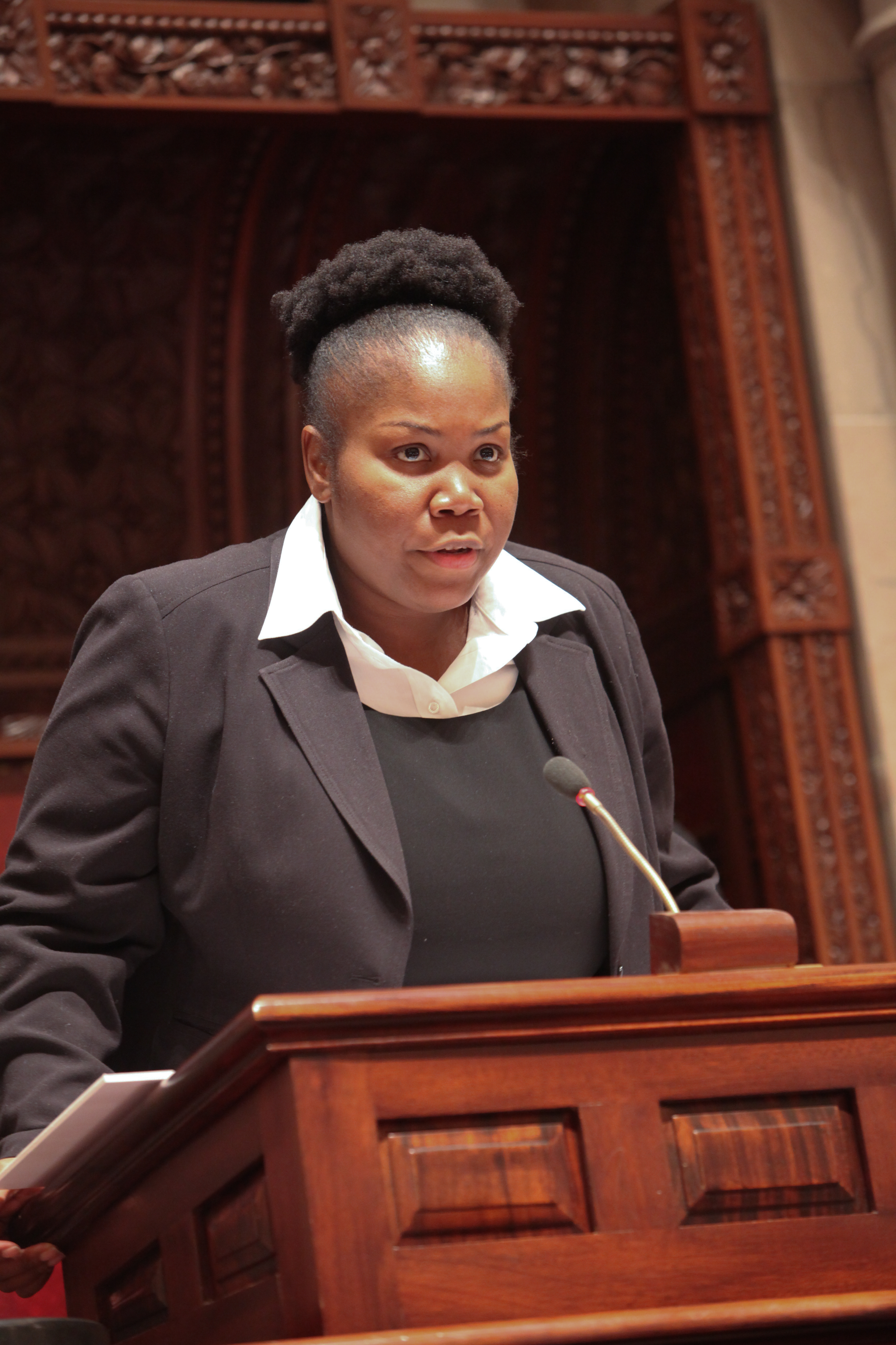 The Reverend Ana Thomas Gives the Invocation for Garifuna-American ...