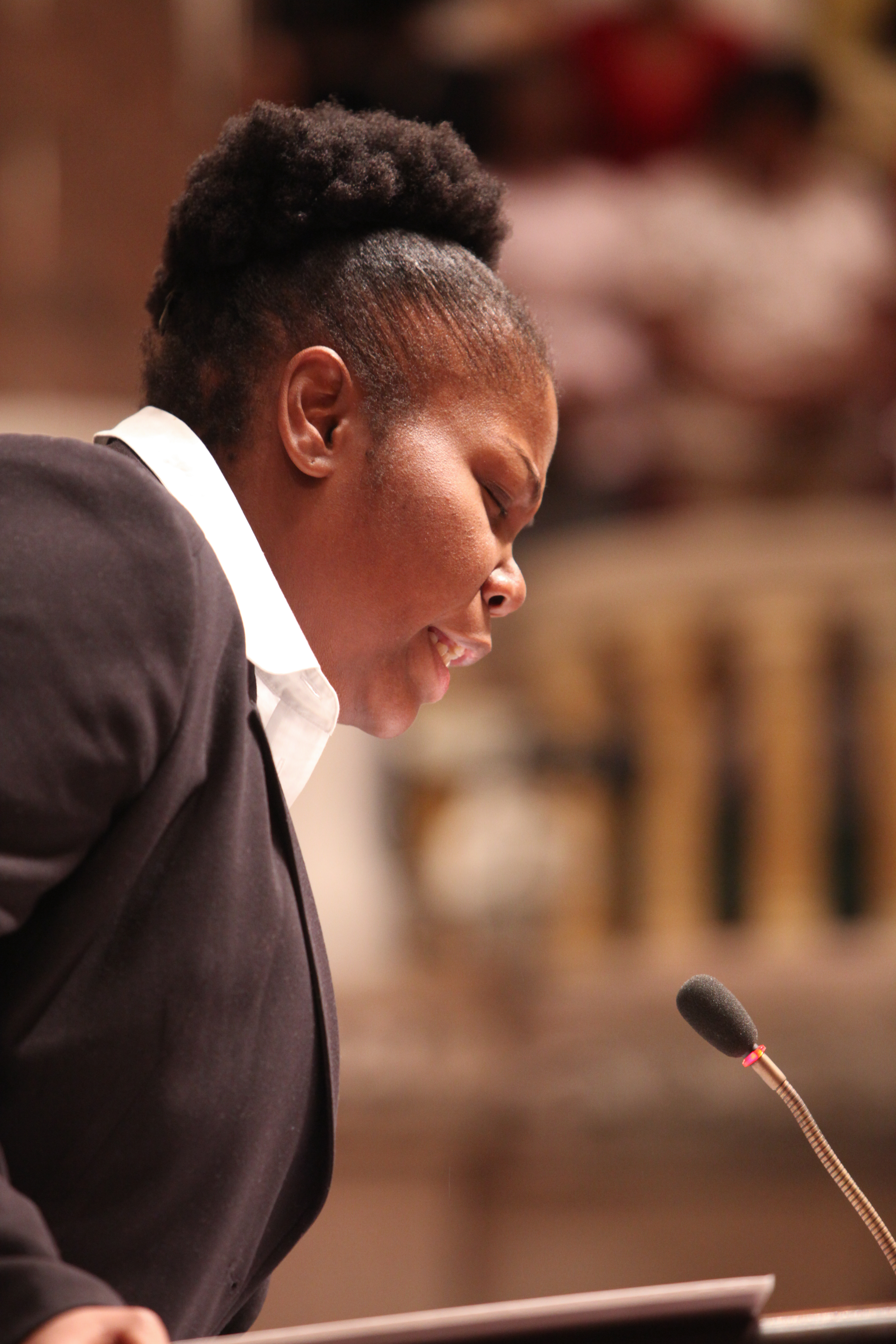 The Reverend Ana Thomas Gives the Invocation for Garifuna-American ...