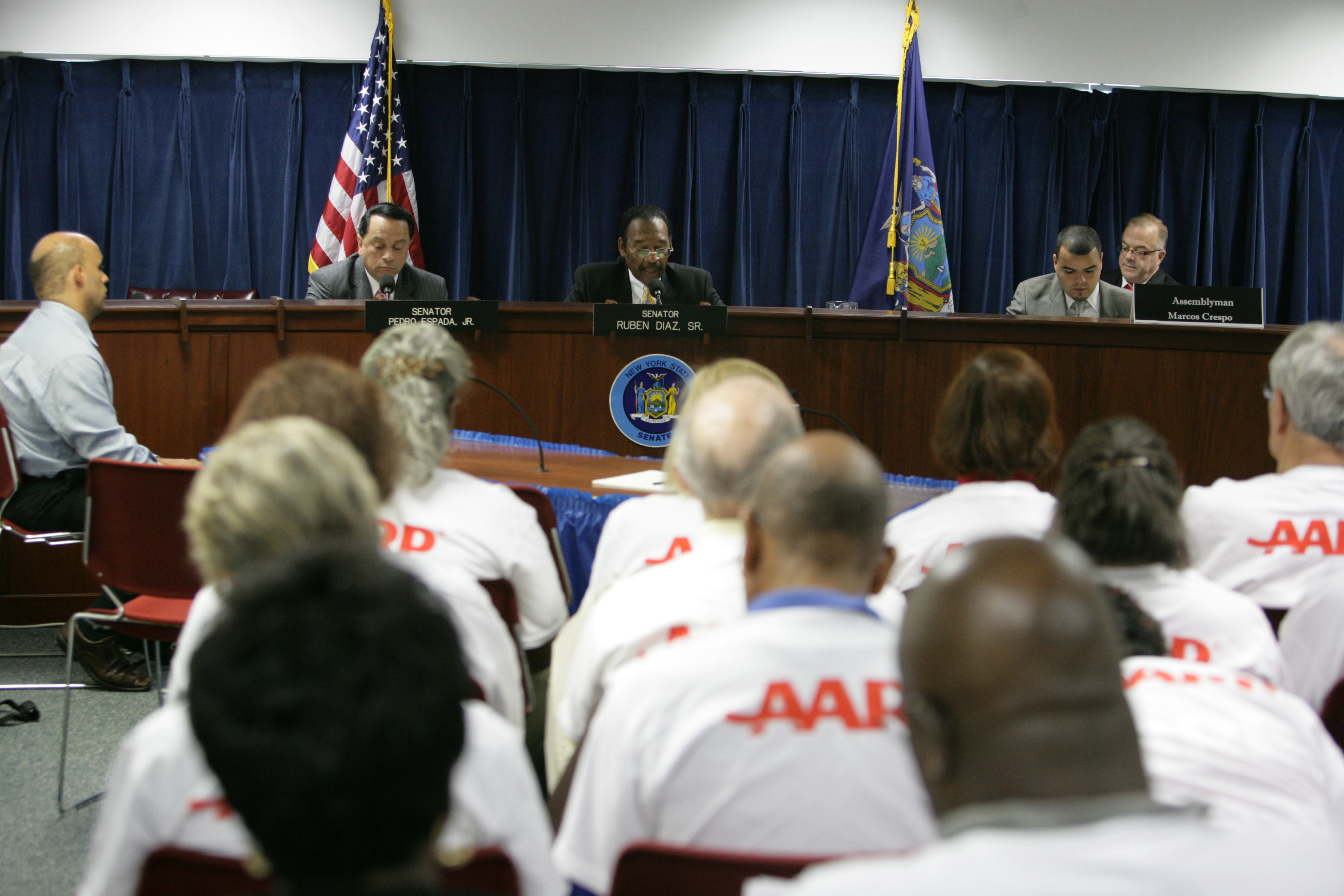 Senate Majority Leader Pedro Espada, Jr. at the AARP Senior Health Care ...