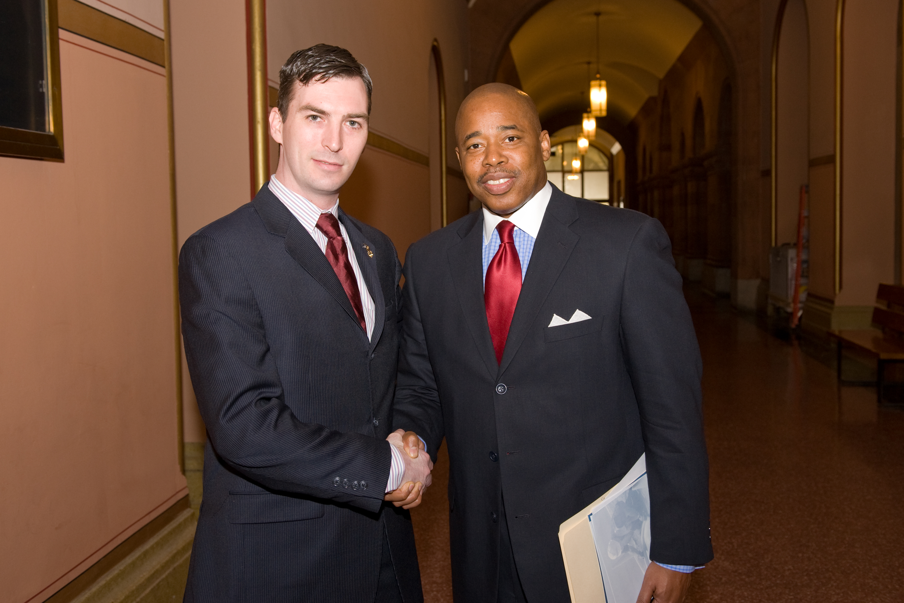 Senator Adams with Sean Wade, Vice Presidnt of NYC Building Managers ...