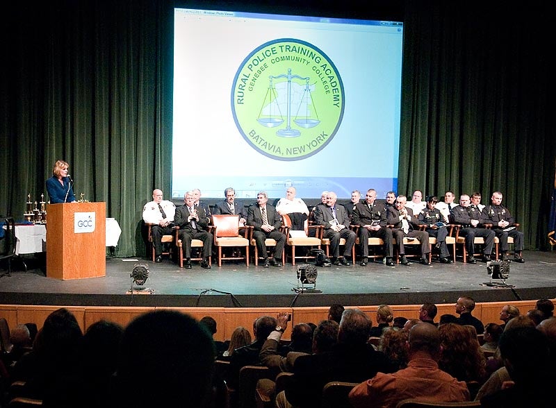 Senator Young serves as the keynote speaker at the Genesee Community ...