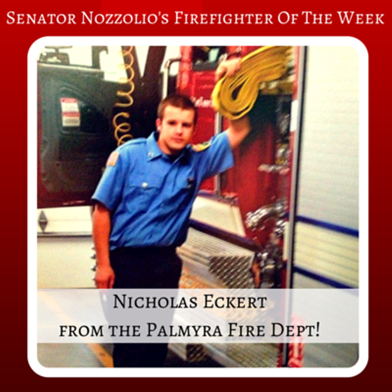 Senator Nozzolio Recognizes Nicholas Eckert as "Firefighter of the Week ...