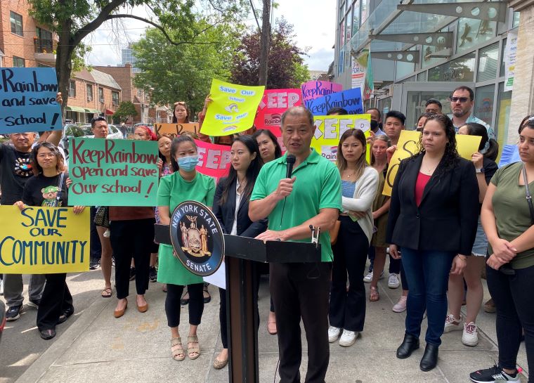 Children, parents and teachers rally to save their school from DOE ...
