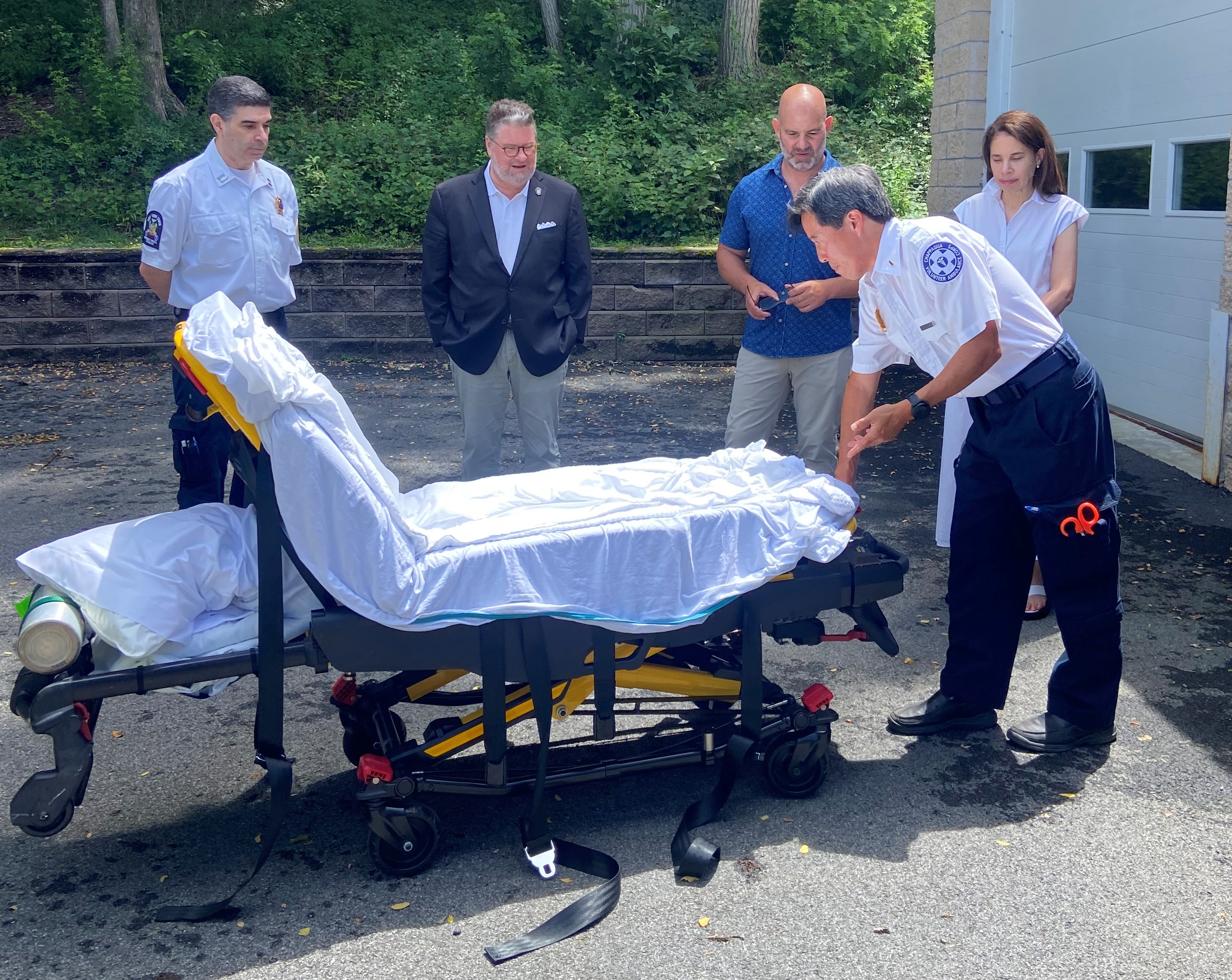 Harckham Inspects New Mechanical Stretchers at Chappaqua Ambulance ... Harckham Inspects New Mechanical Stretchers at Chappaqua Ambulance ...