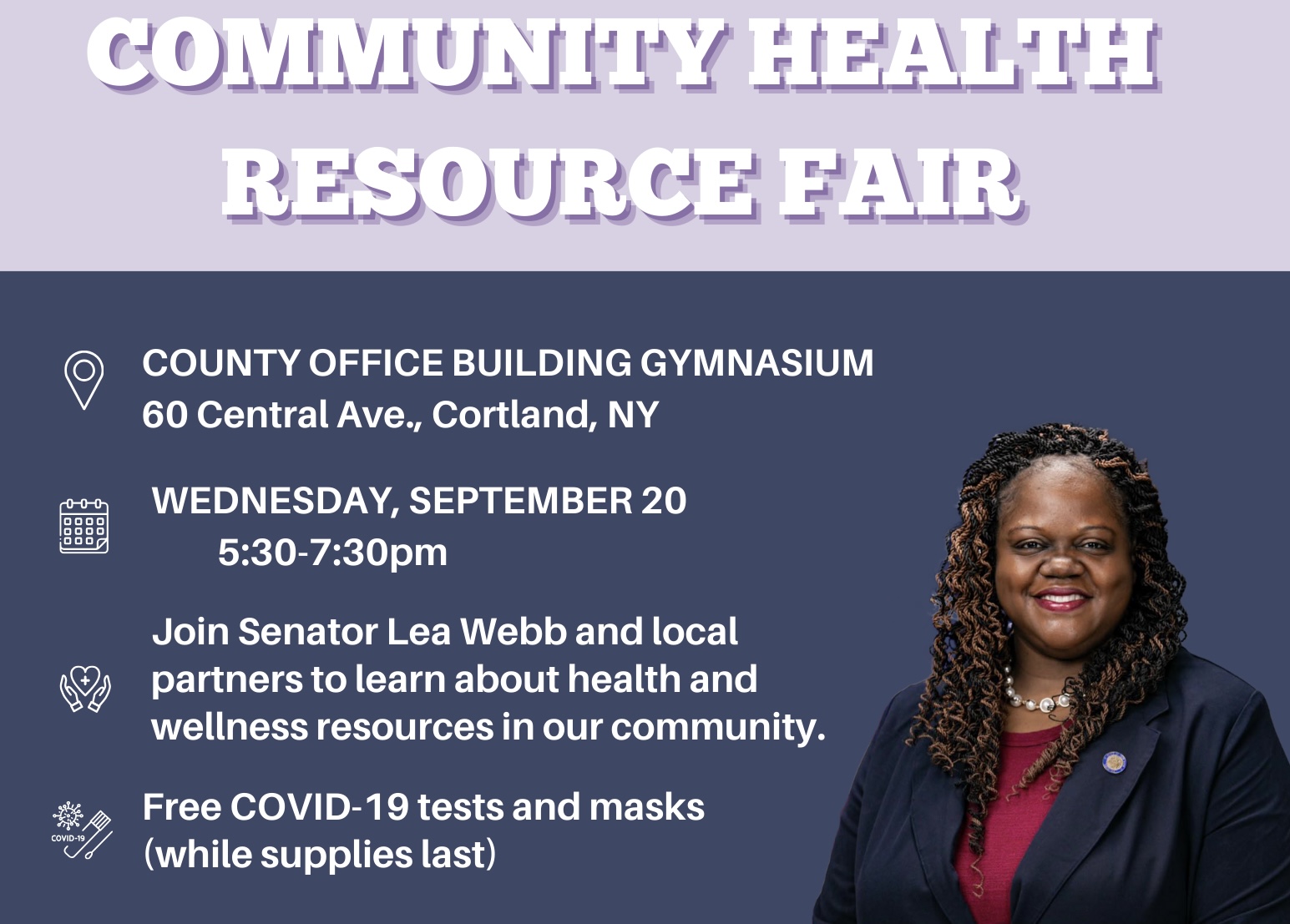 Senator Lea Webb Hosts Community Health Resource Fair in Cortland ...