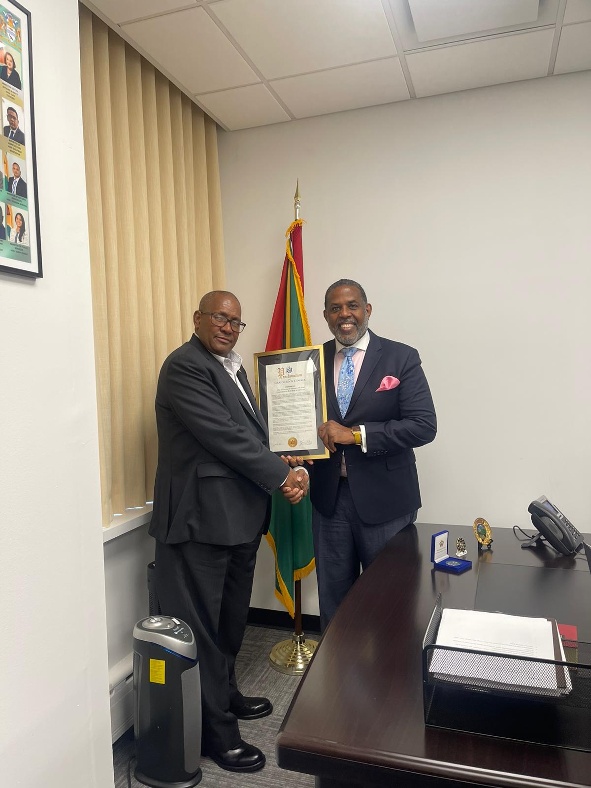 Senator Kevin Parker Honors Ambassador Michael E. Brotherson for ...
