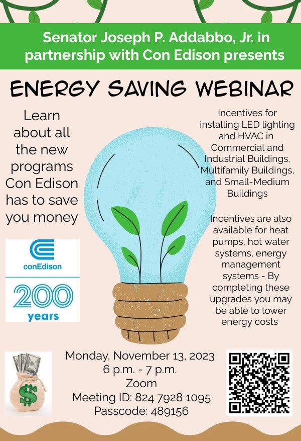 Addabbo Teams Up With Con Edison to Promote New Energy Savings Programs ...