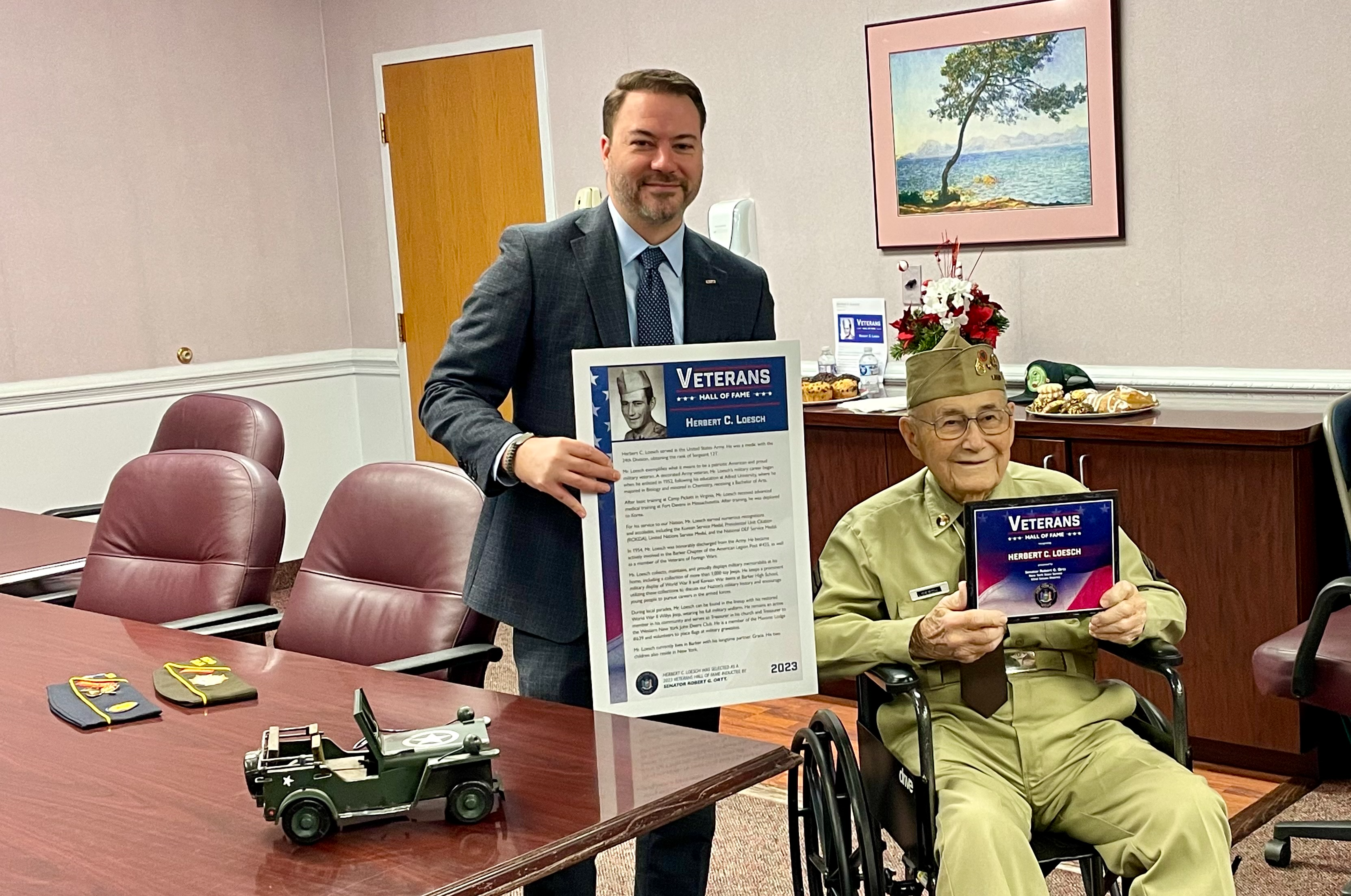 New York State Senate Minority Leader Rob Ortt Honors Veteran Hall Of ...