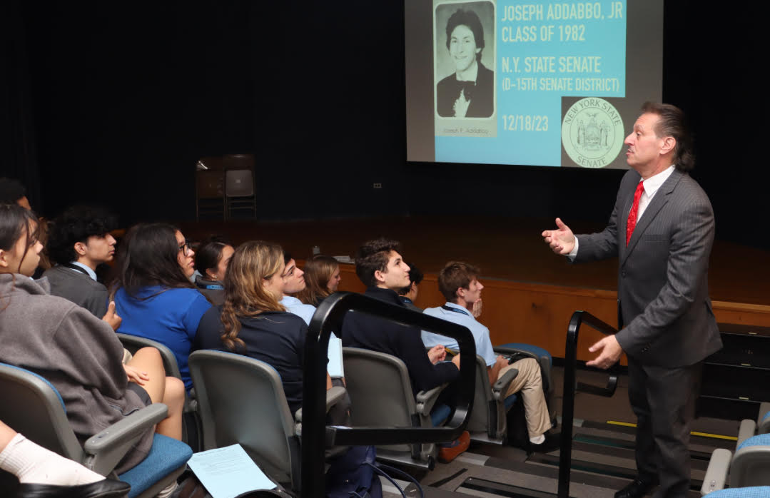 Addabbo Inspires Students at His Alma Mater Molloy HS | NYSenate.gov