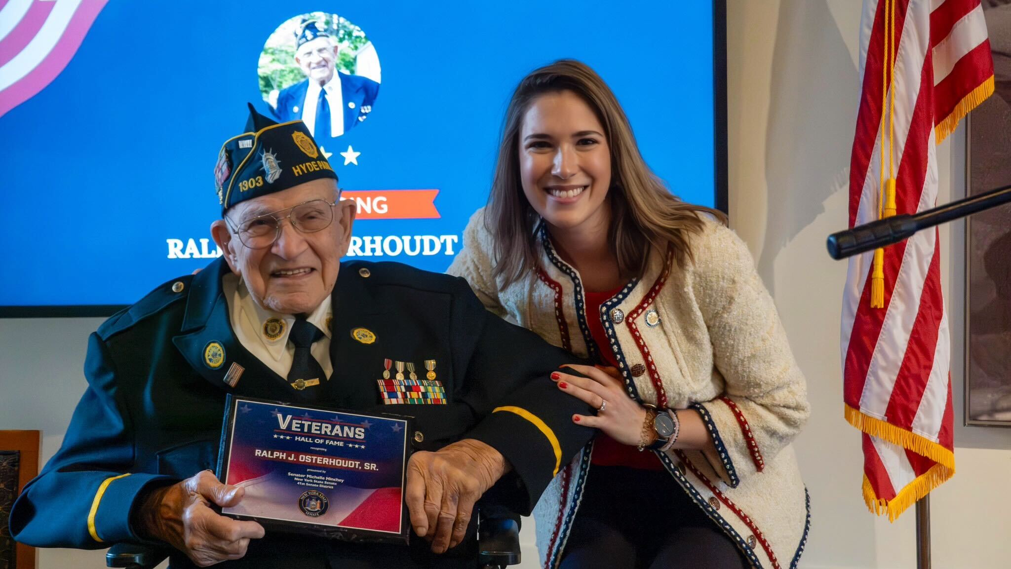 Senator Michelle Hinchey Inducts Hyde Park WWII Veteran Ralph ...