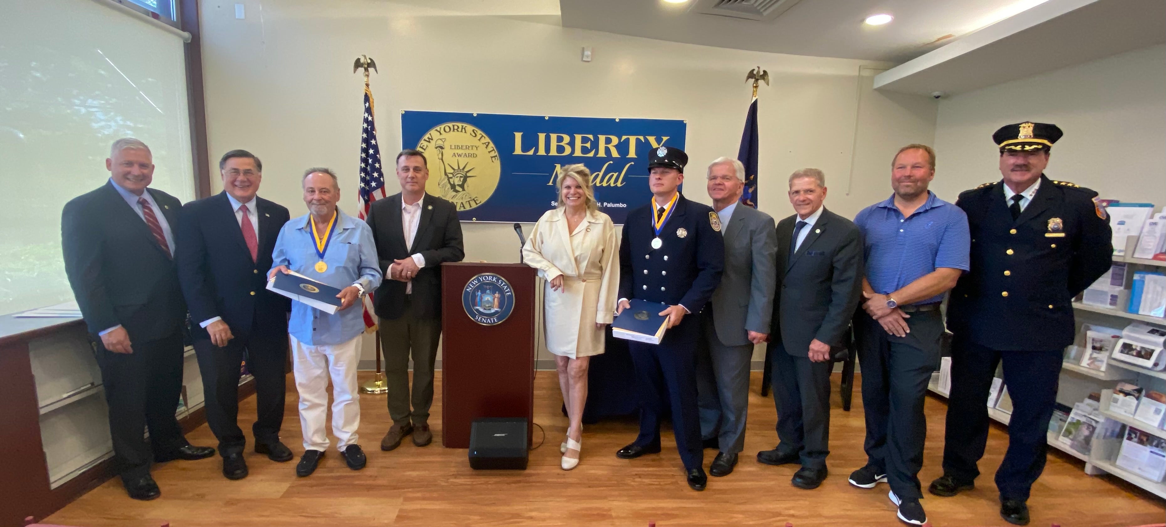 Senator Anthony Palumbo Awards Liberty Medals to East End Residents for ...