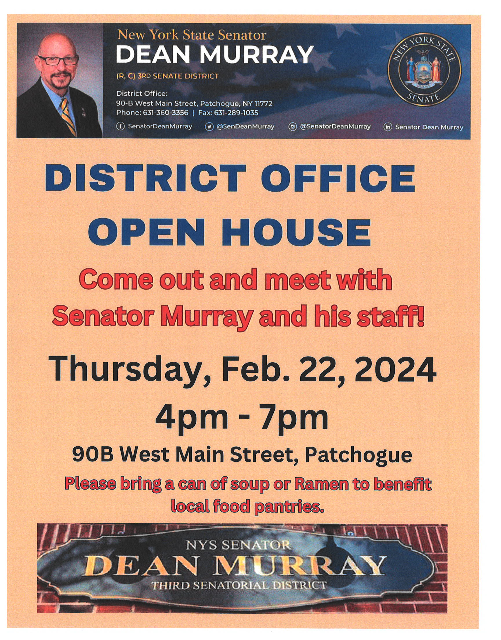 NYS Senator Dean Murray's District Office Open House | NYSenate.gov