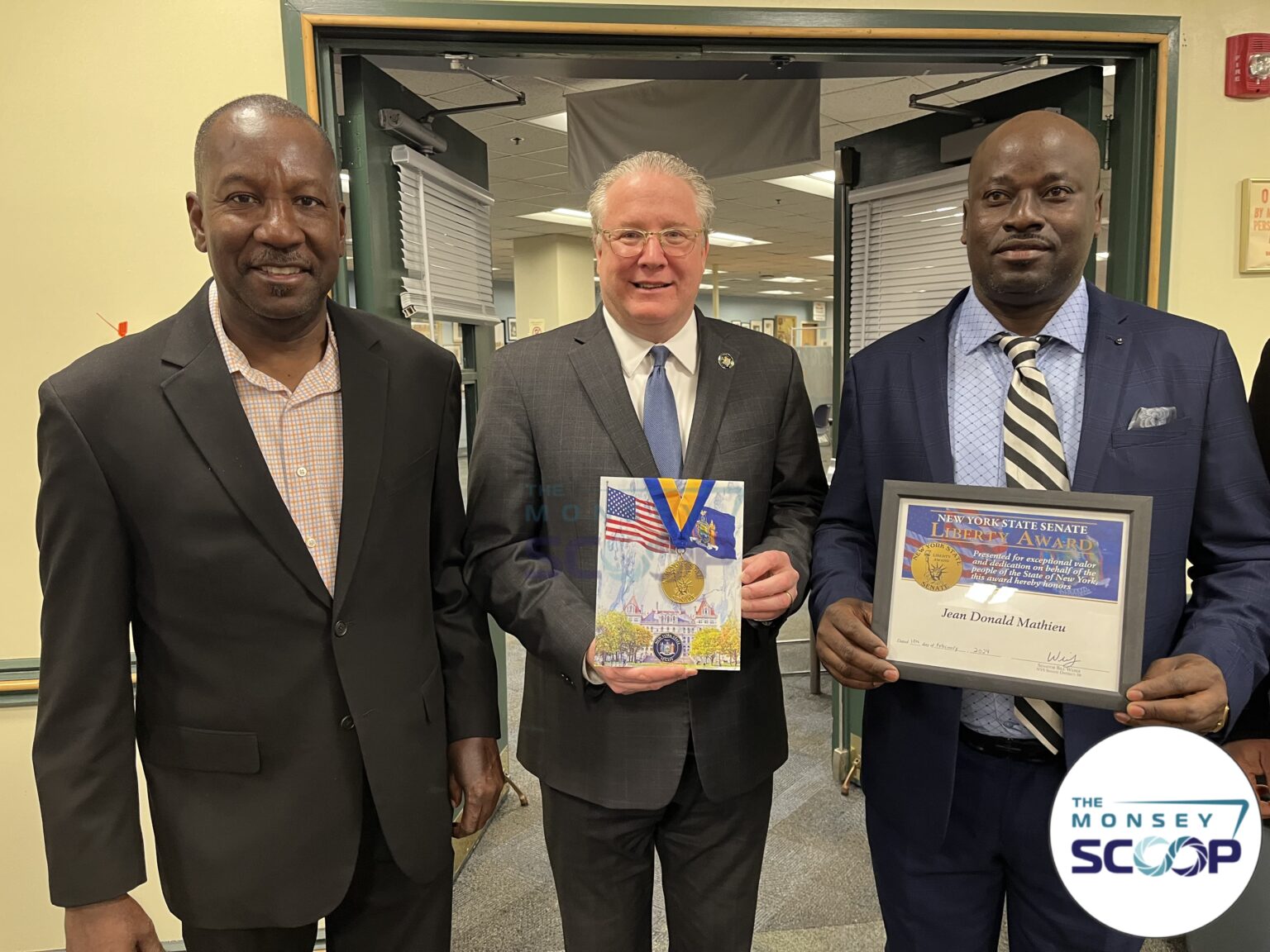 Senator Bill Weber Awards Liberty Medal to Hero Jean Donald Mathieu | NYSenate.gov