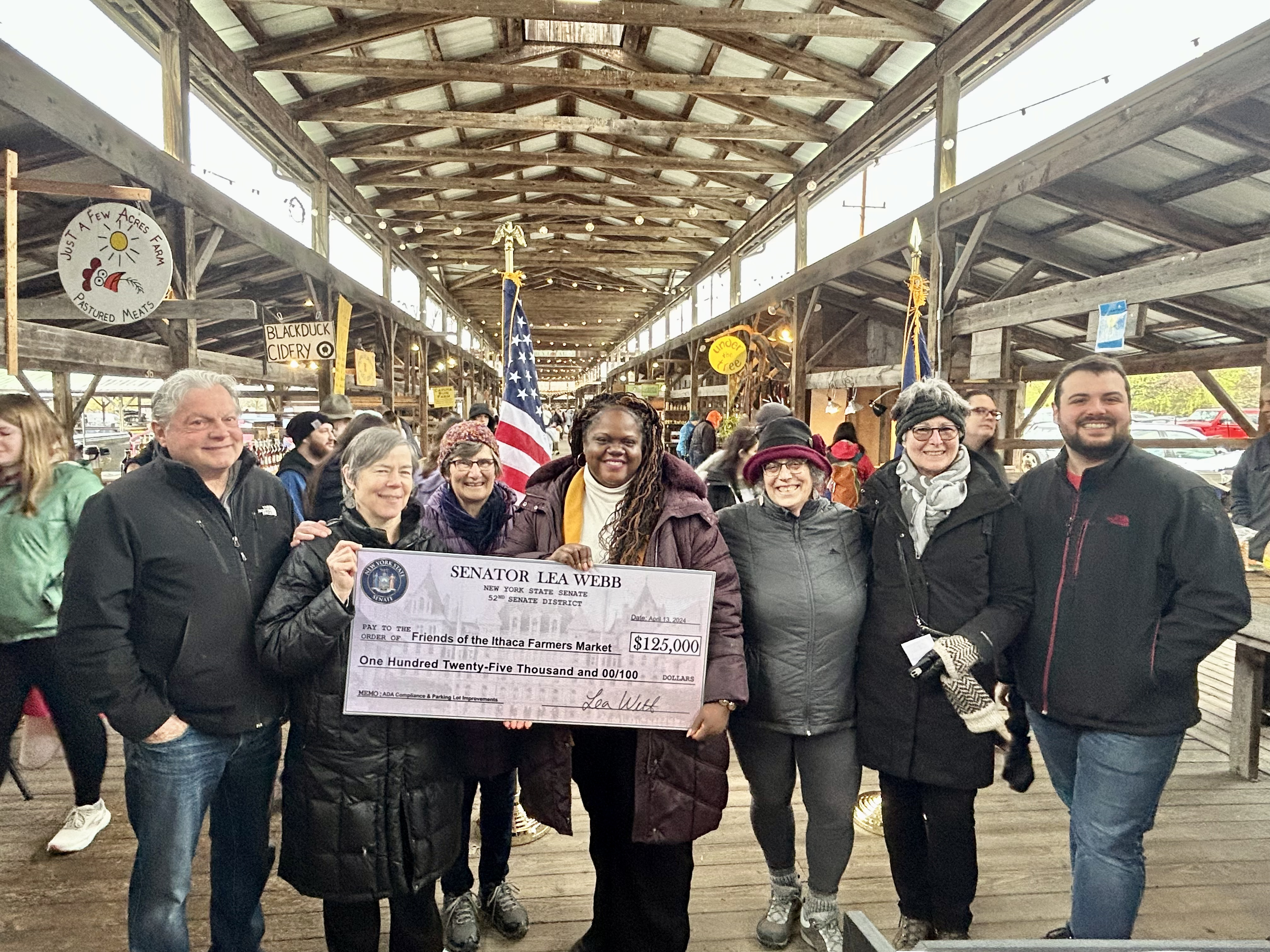 Senator Lea Webb Delivers $125,000 to Friends of Ithaca Farmers Market