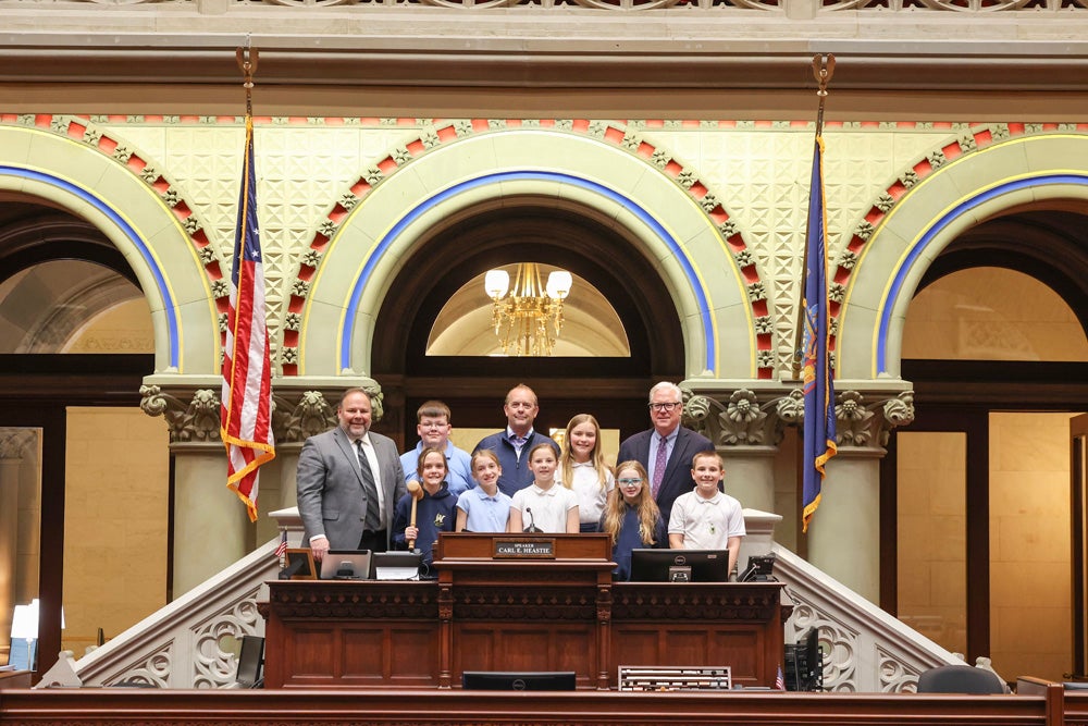 Fifth graders from St. Michael School in Penn Yan visit Albany: Students meet with O’Mara and ...