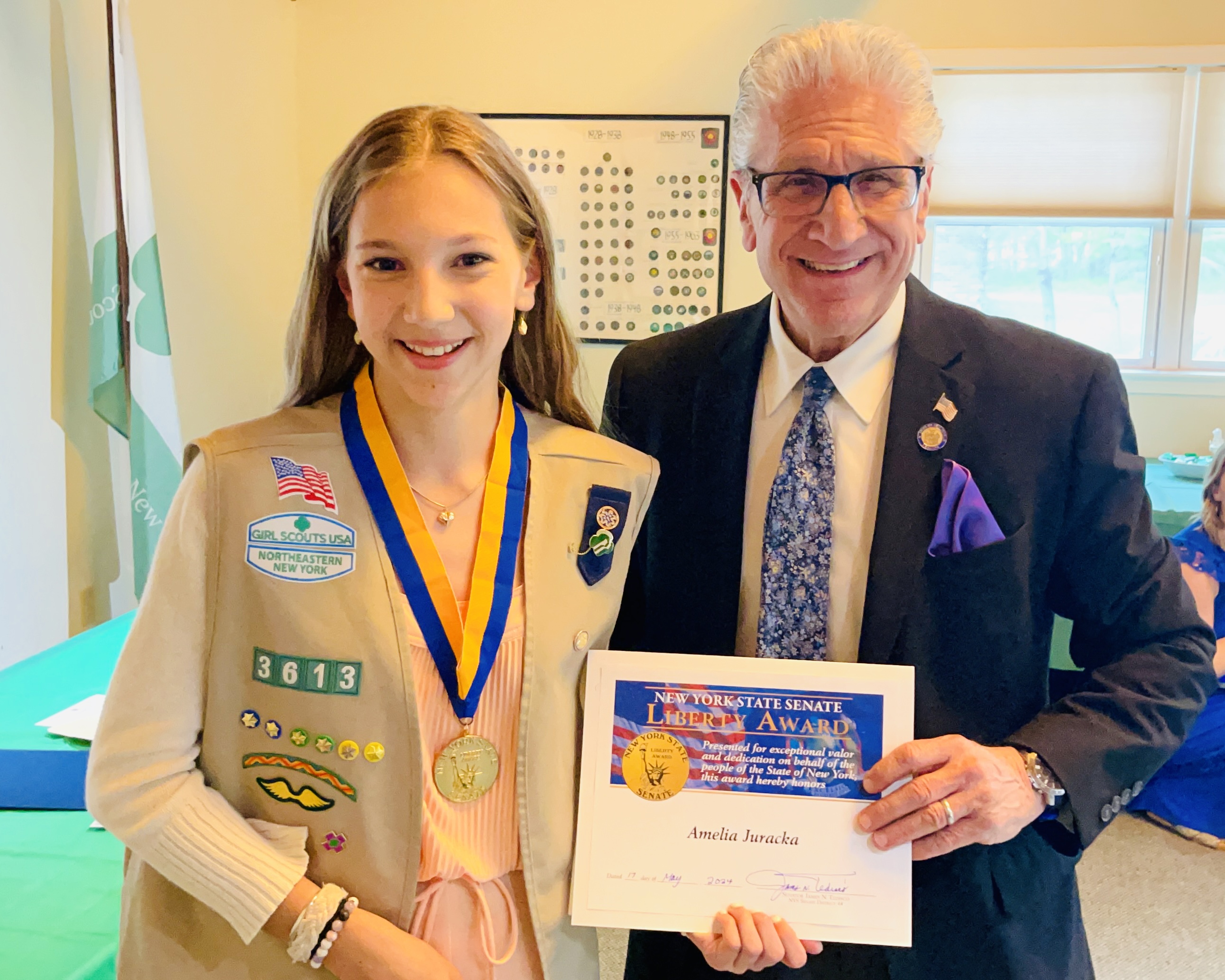 Tedisco Honors Greenfield Girl Scout with NYS Senate Liberty Medal for ...