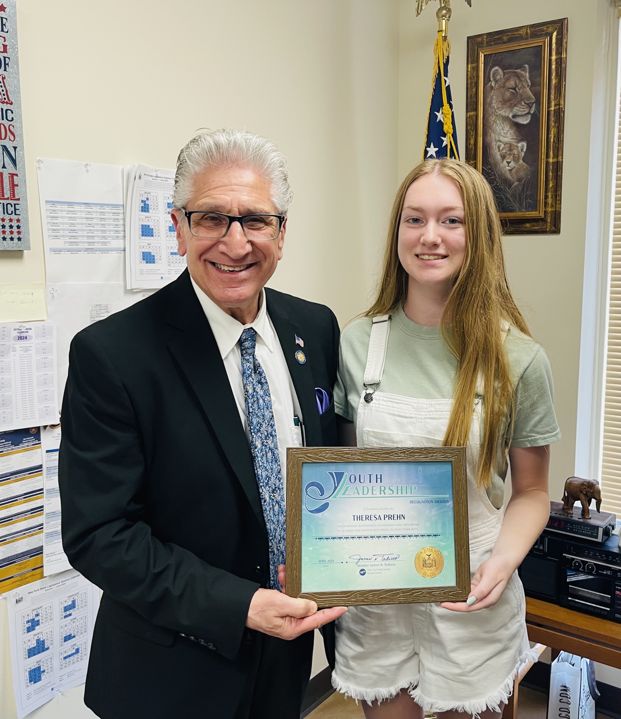 Tedisco Honors Saratoga Springs High School Senior with NYS Senate ...
