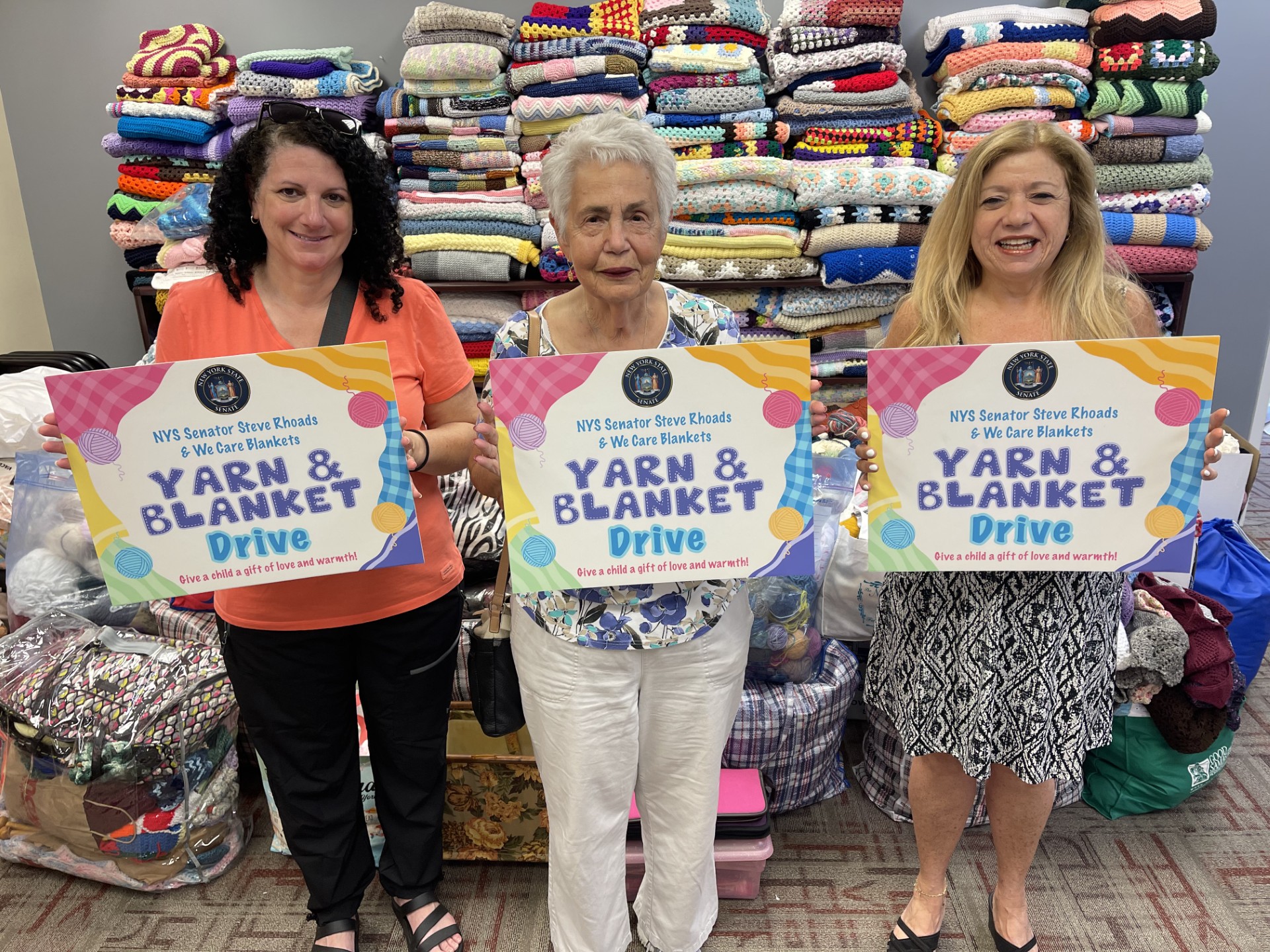 New York State Senator Steve Rhoads & We Care Blankets Collect 407,277 ...
