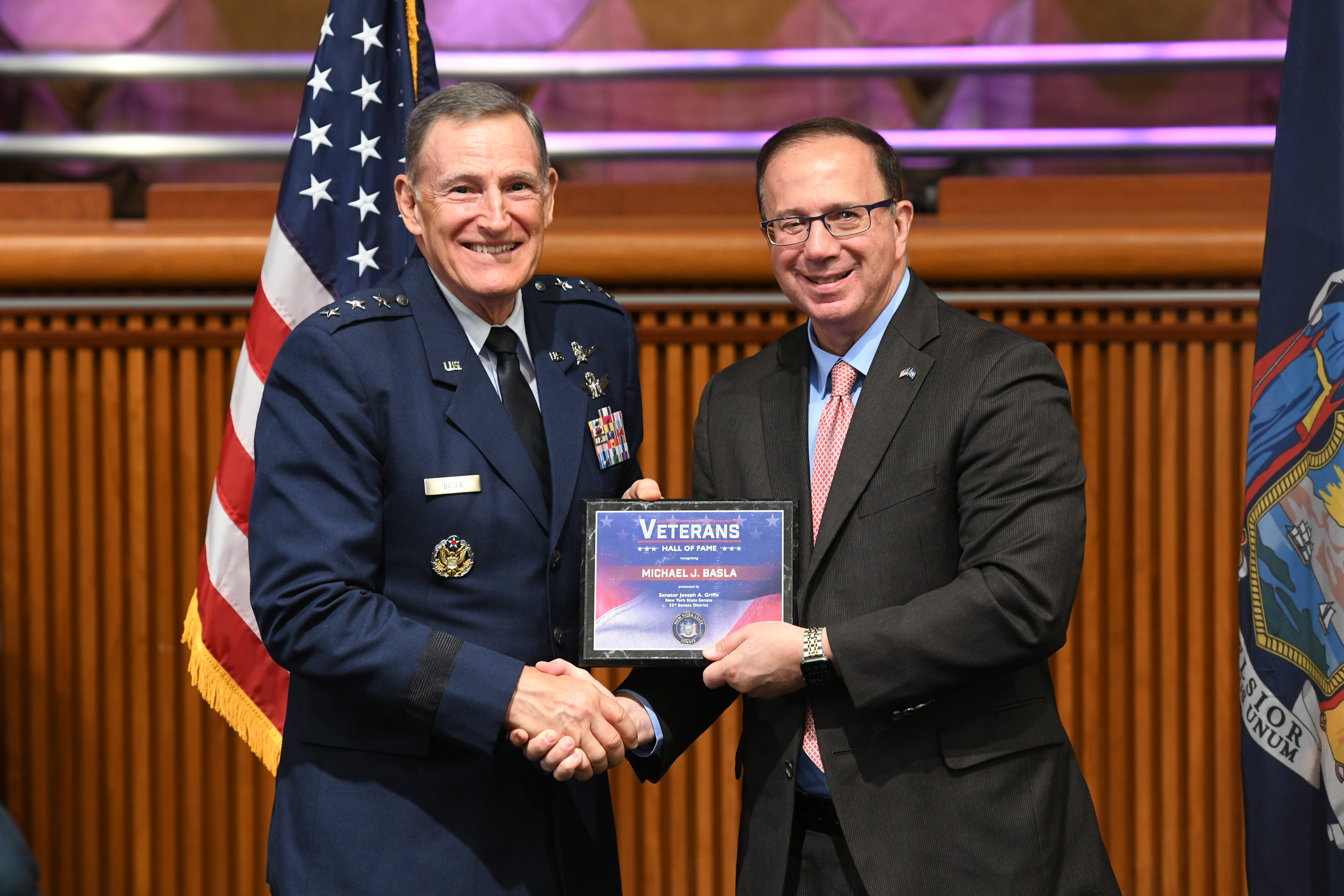 Griffo honors Gen. Basla for military service with induction into New ...