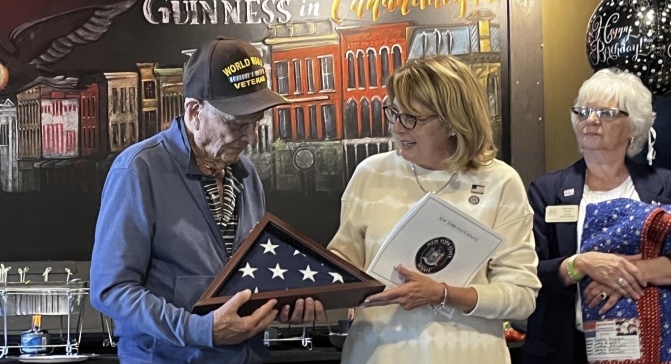 Senator Helming Honors 102-Year-Old WWII Veteran Gene Gerrard ...