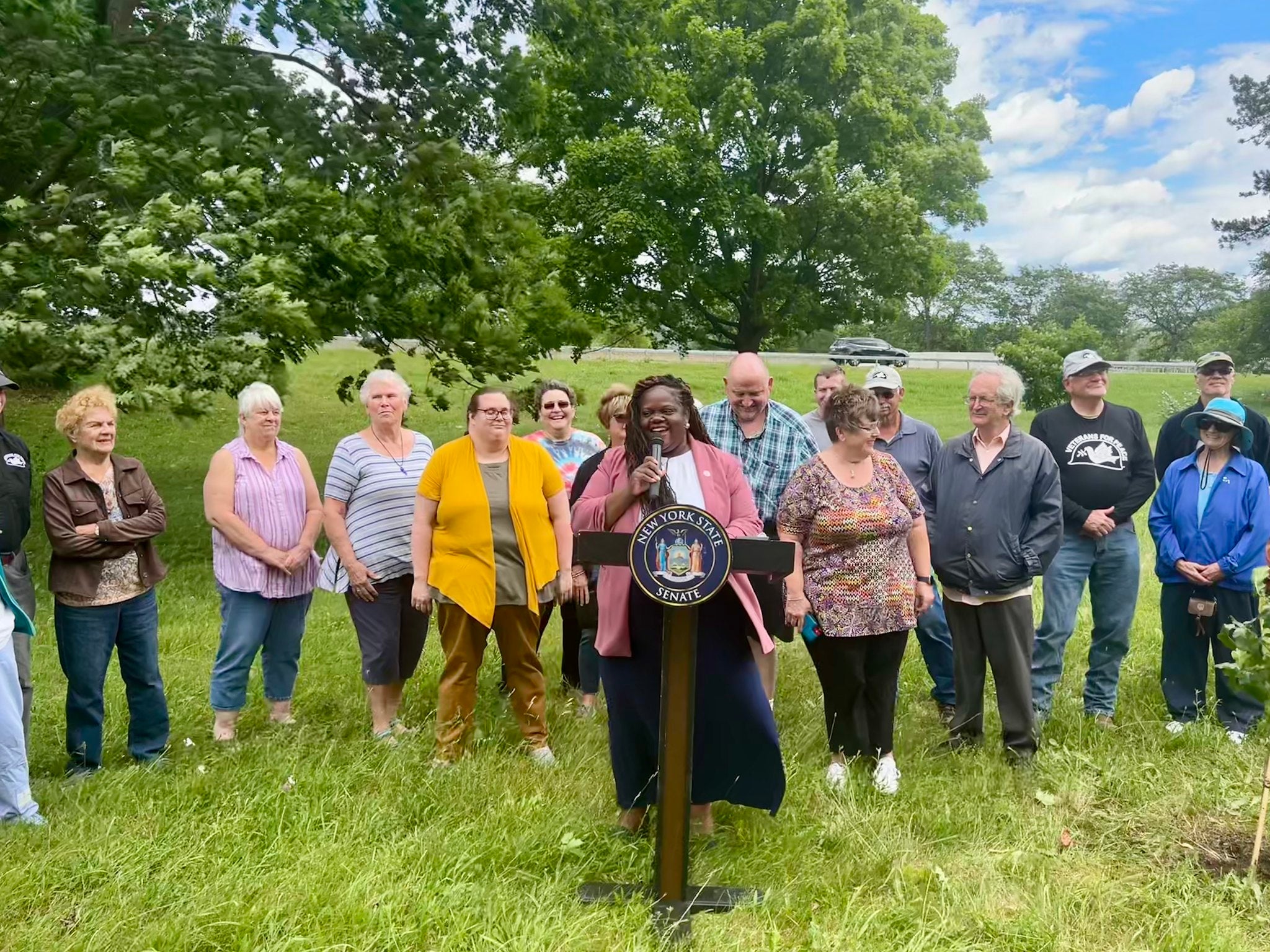 Senator Webb and Veterans for Peace Honor Phil Stanton with Tree ...
