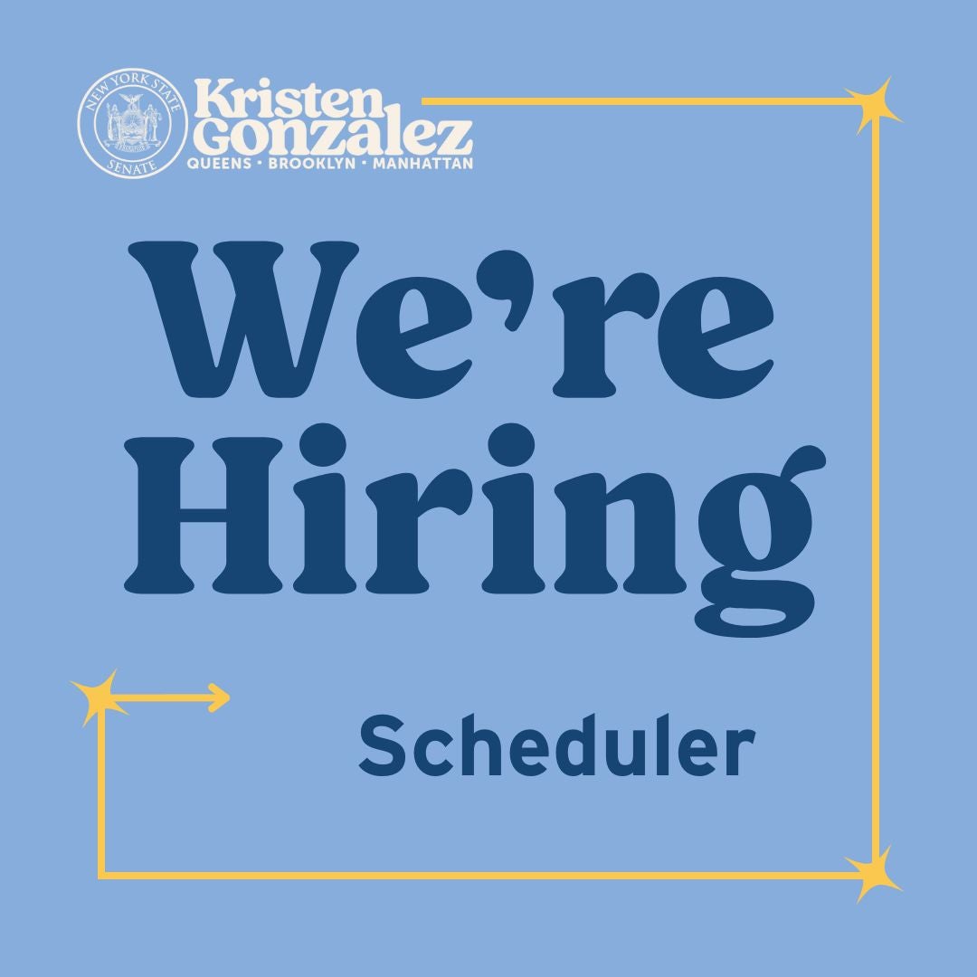 WE'RE HIRING: Scheduler | NYSenate.gov