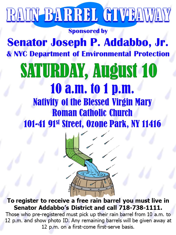 Addabbo Hosts Rain Barrel Giveaway in Ozone Park | NYSenate.gov