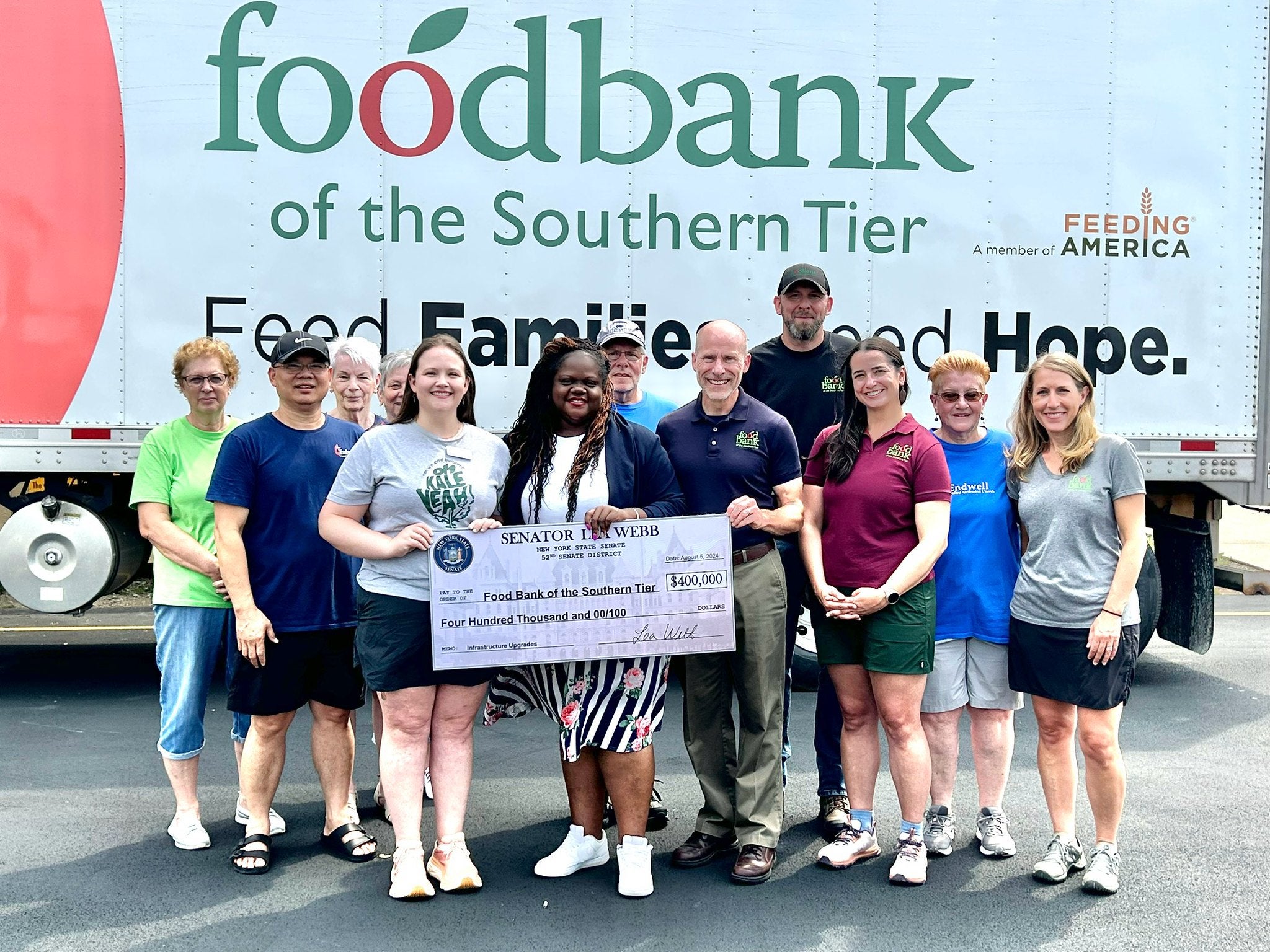 Senator Lea Webb Delivers $400,000 to Food Bank of the Southern Tier ...
