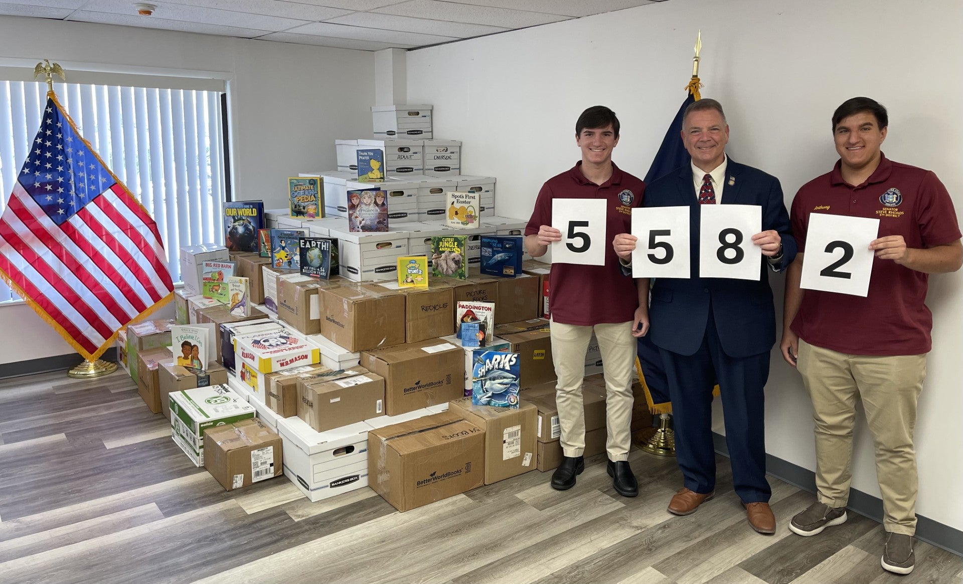New York State Senator Steve Rhoads Collects 5,582 Books During ...