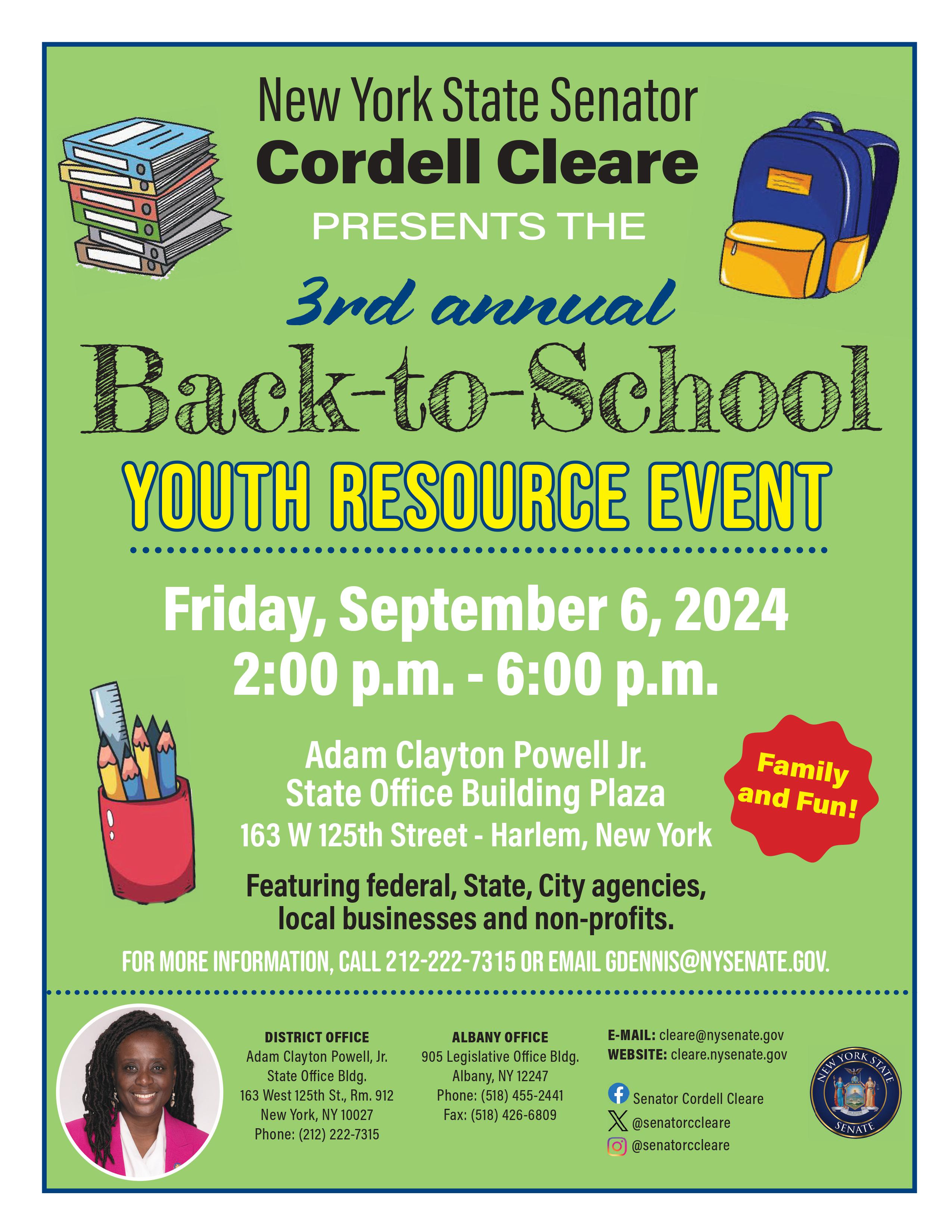 Senator Cleare's Back to School Event | NYSenate.gov