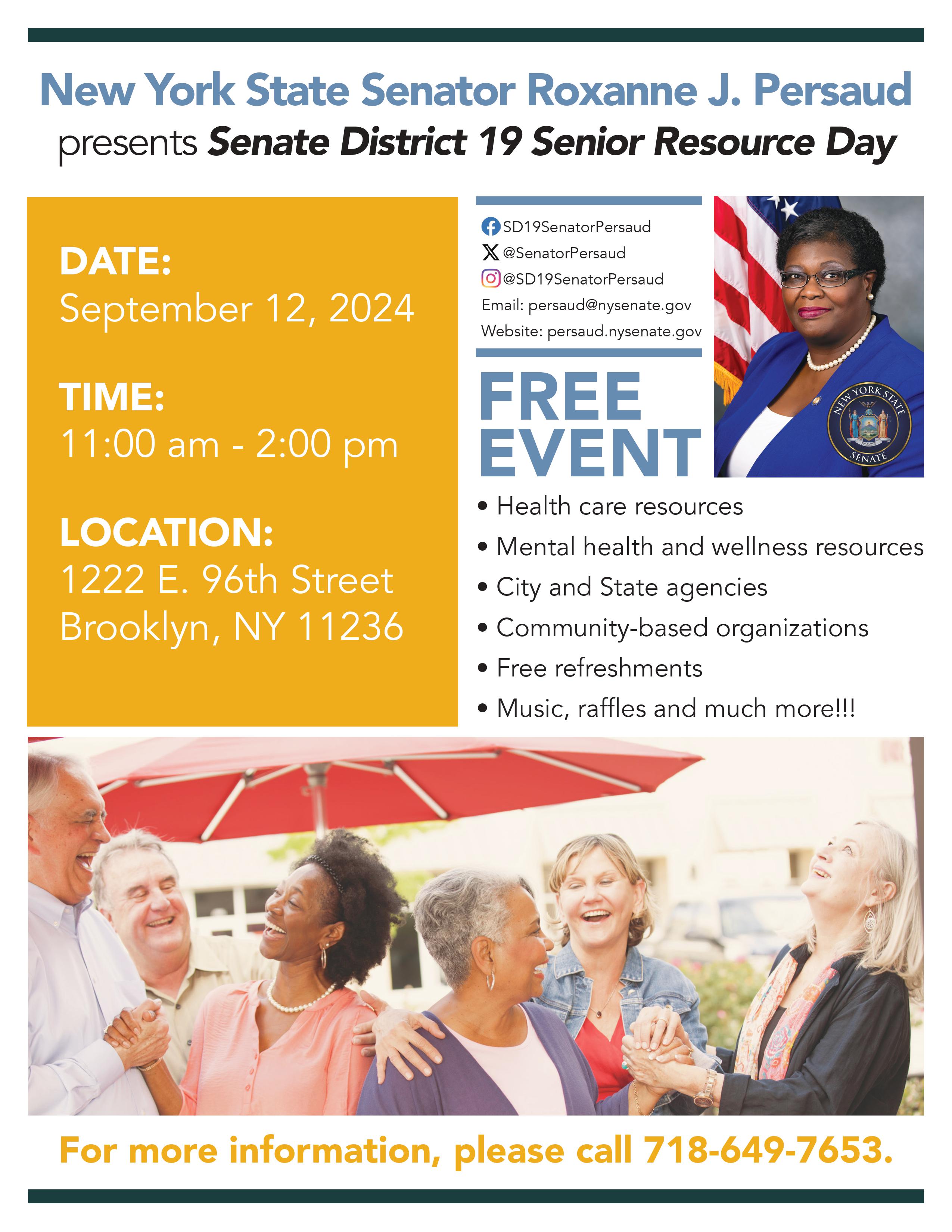 SD-19 Senior Resource Day | NYSenate.gov