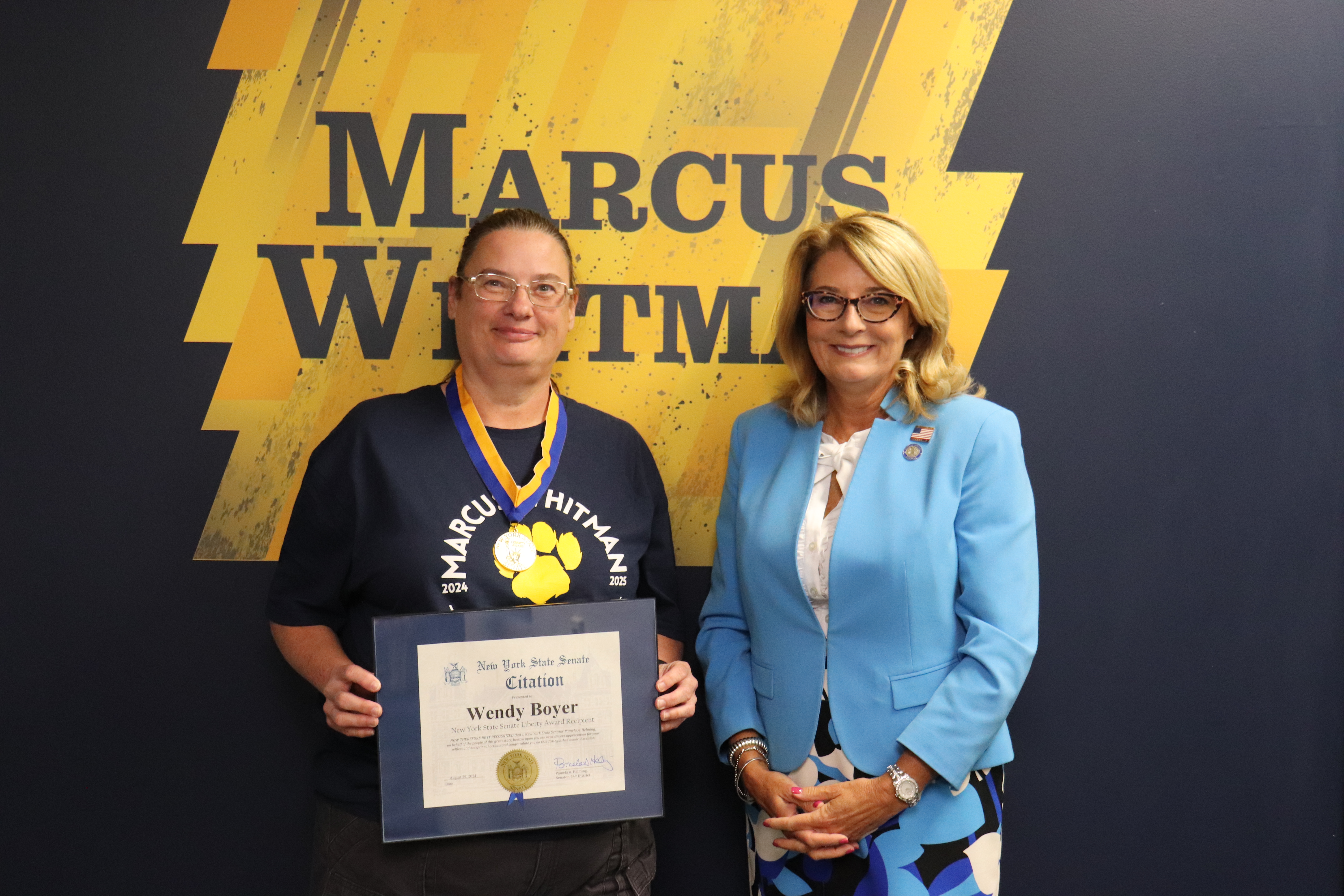 Senator Helming Presents New York State Senate Liberty Medal to Teacher ...