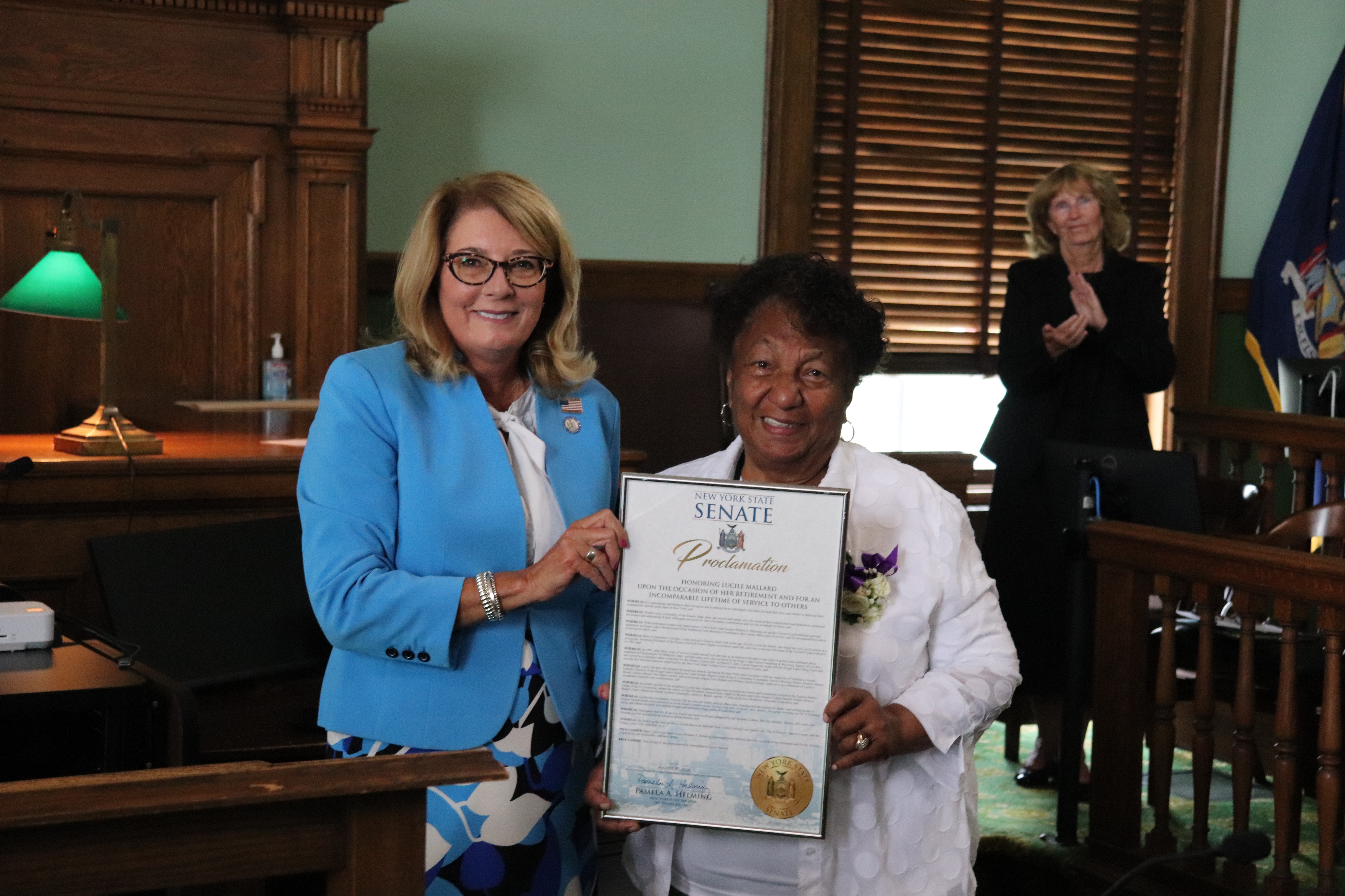 Senator Helming Honors Lucile Mallard Upon her Retirement from Ontario ...