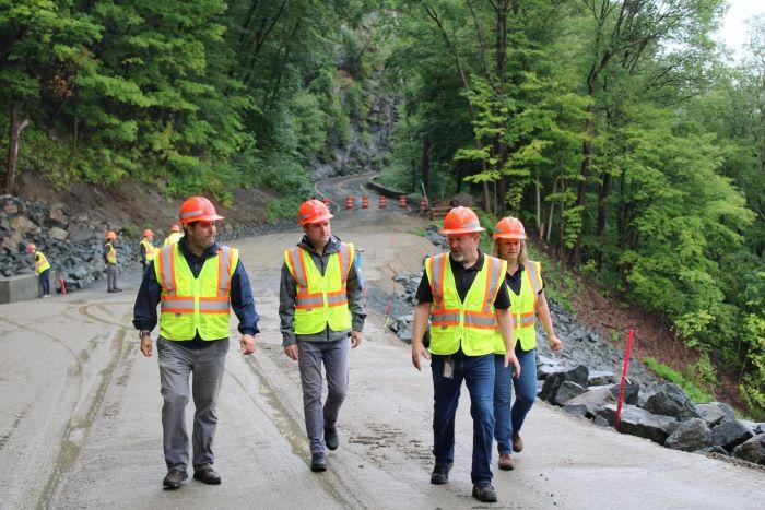 Skoufis tours State Route 218 as roadway is prepped for re-opening