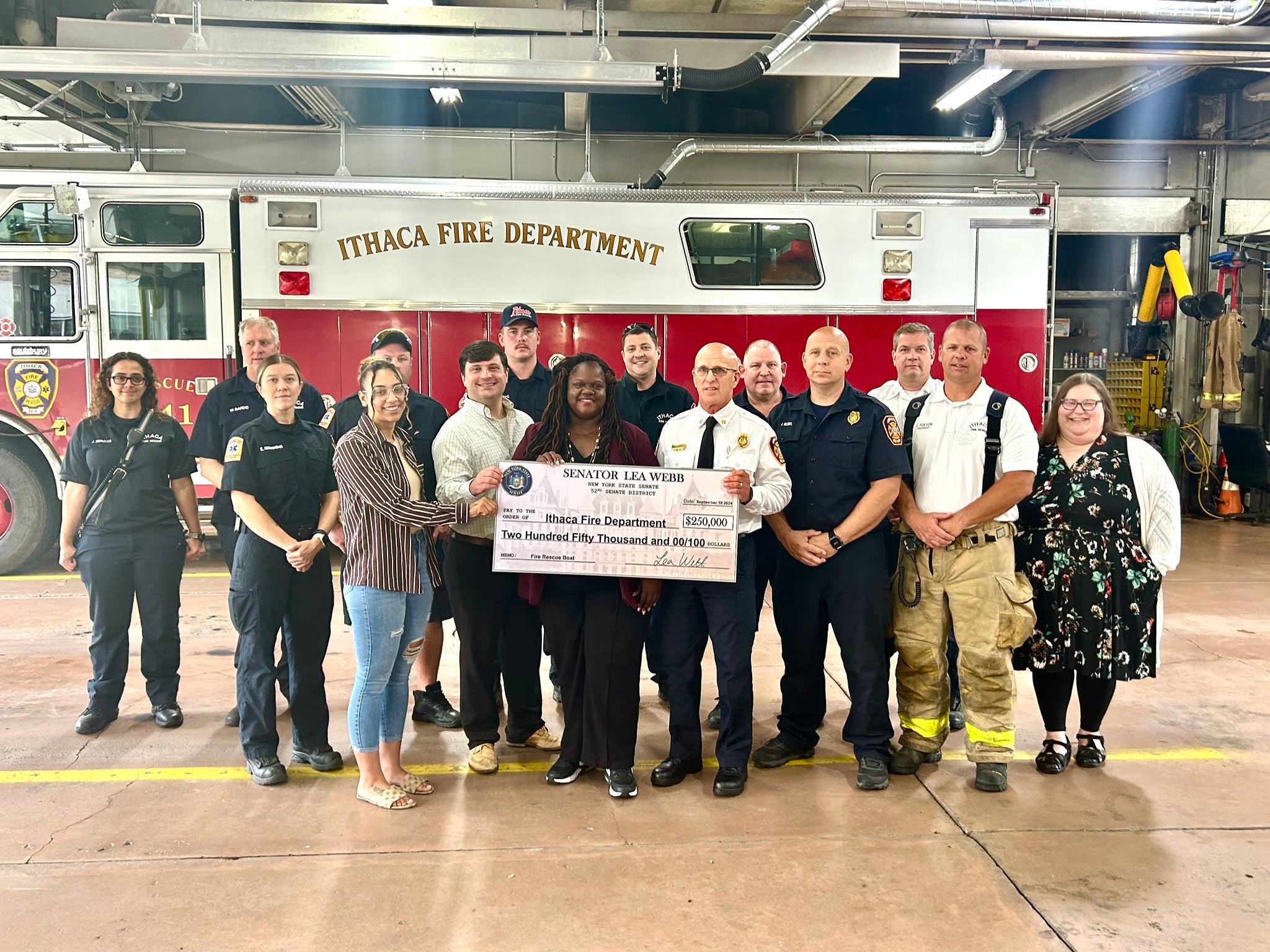 Senator Lea Webb Allocates $250,000 to the Ithaca Fire Department ...