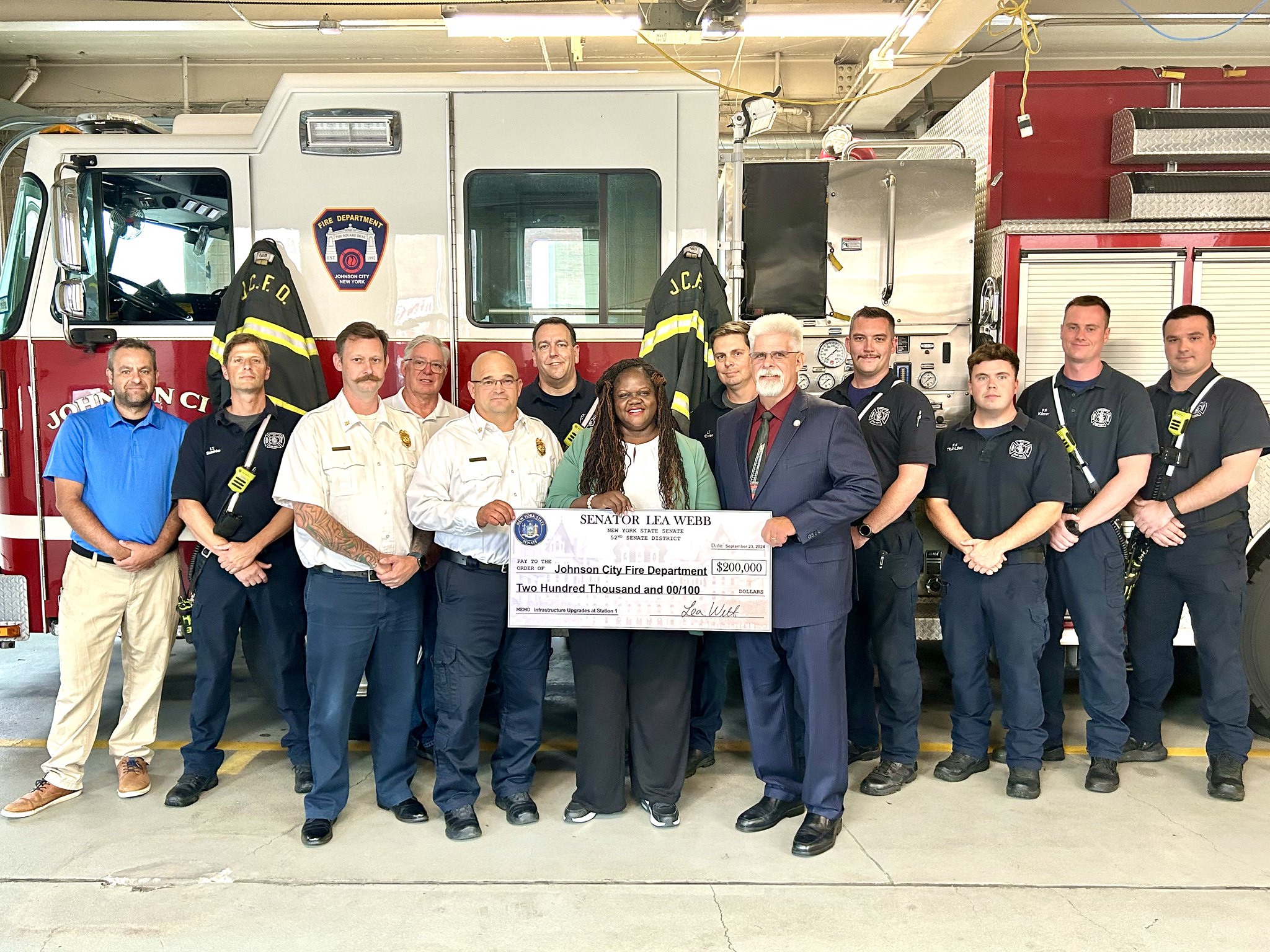 Senator Lea Webb Allocates $200,000 to the Johnson City Fire Department ...