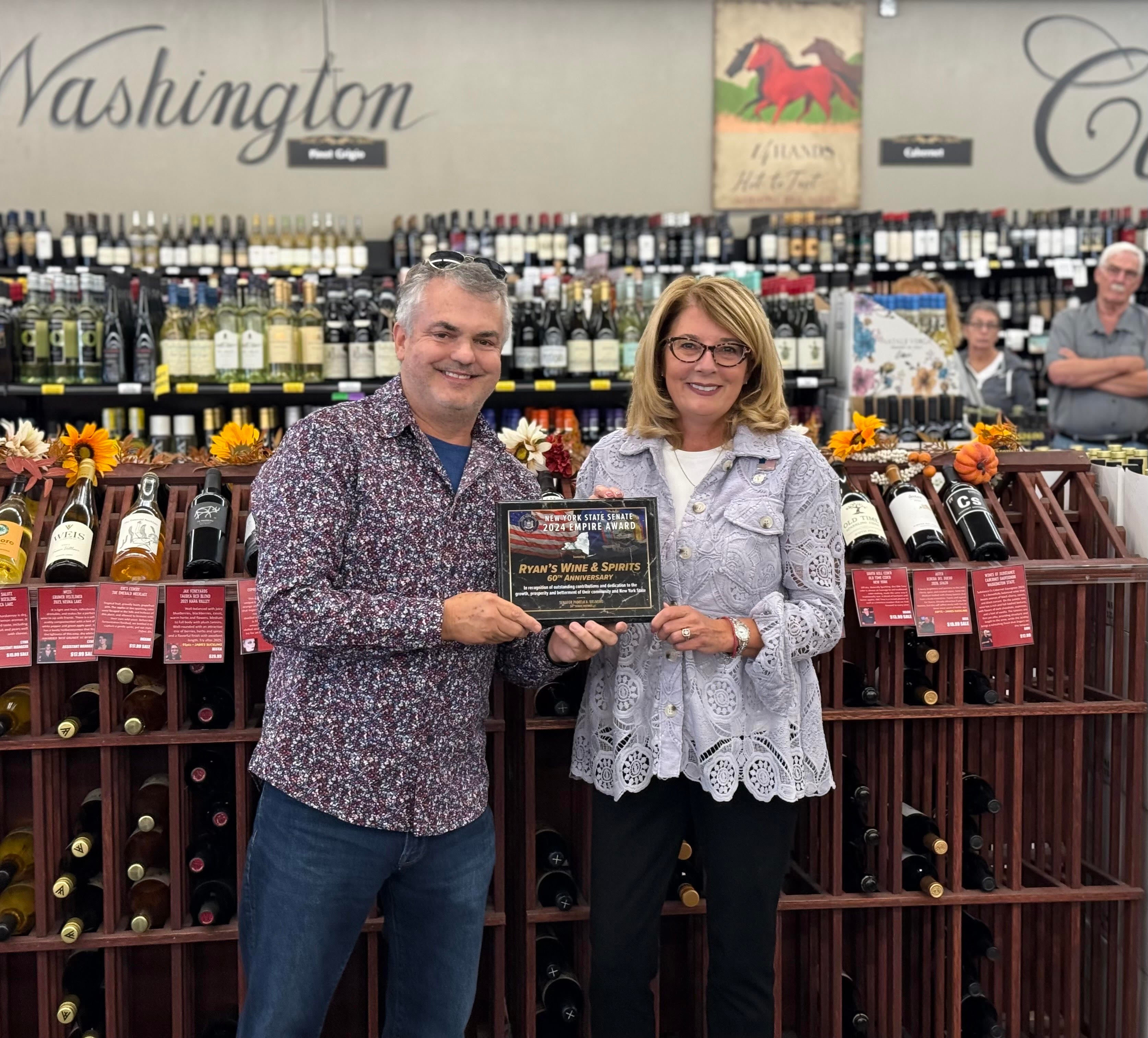 Senator Pam Helming Presents New York State Empire Award to Ryan’s Wine ...