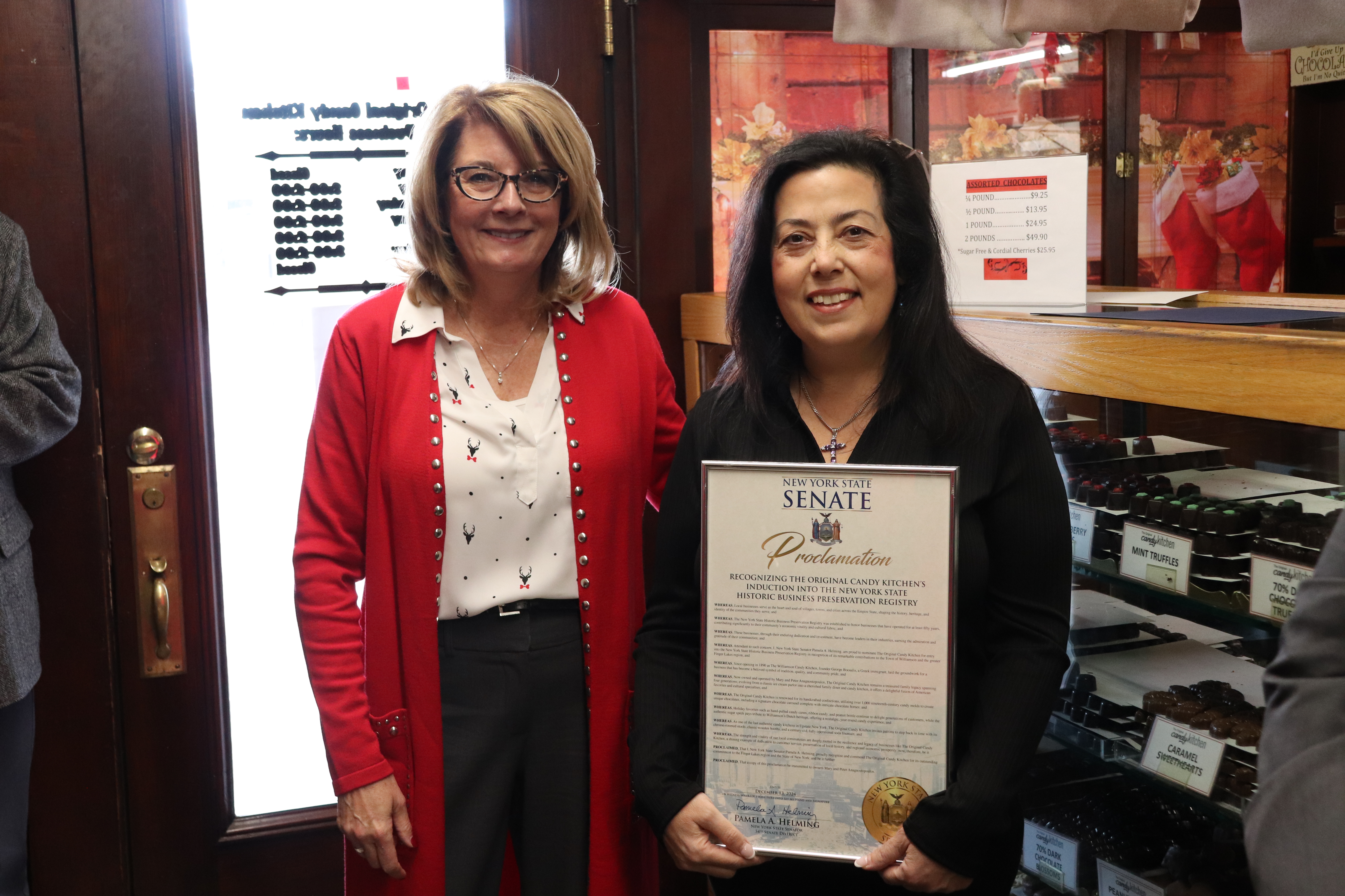 Senator Helming Recognizes the Selection of the Original Candy Kitchen ...