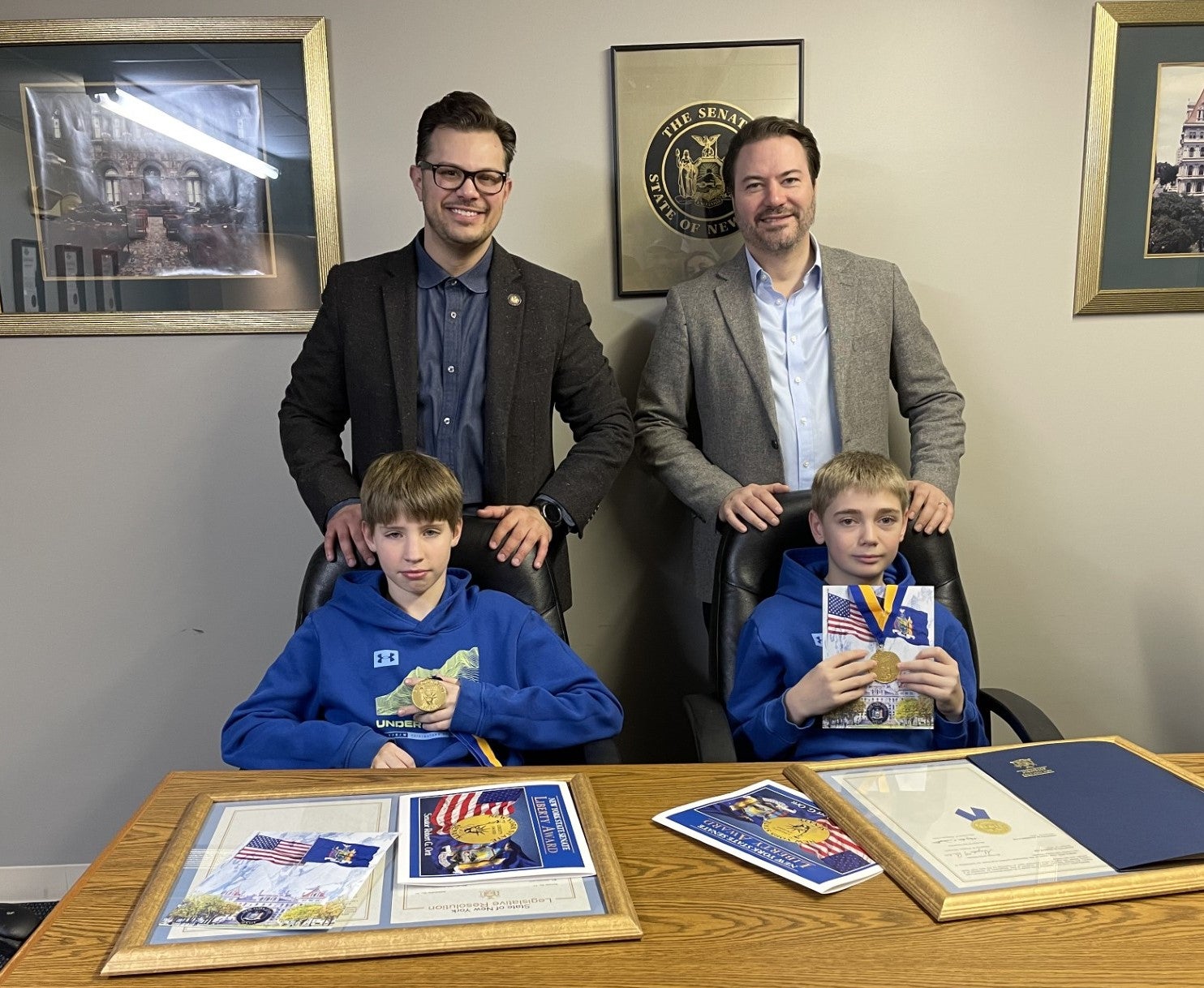 New York State Senator Rob Ortt Presents Senate Liberty Medals To ...