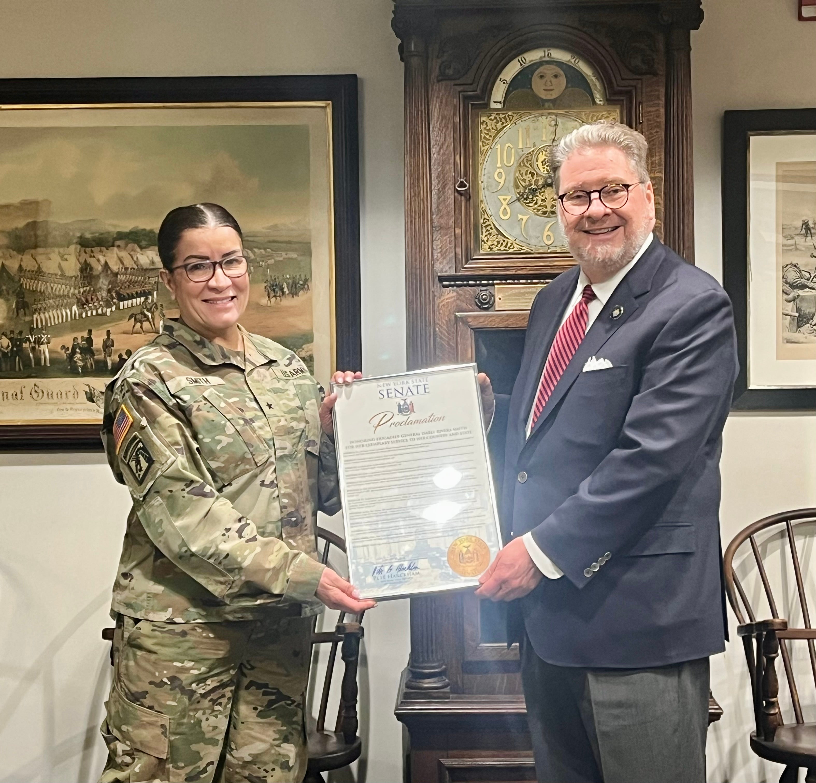 Harckham Honors First Woman / Latina Commander of National Guard’s 53rd ...