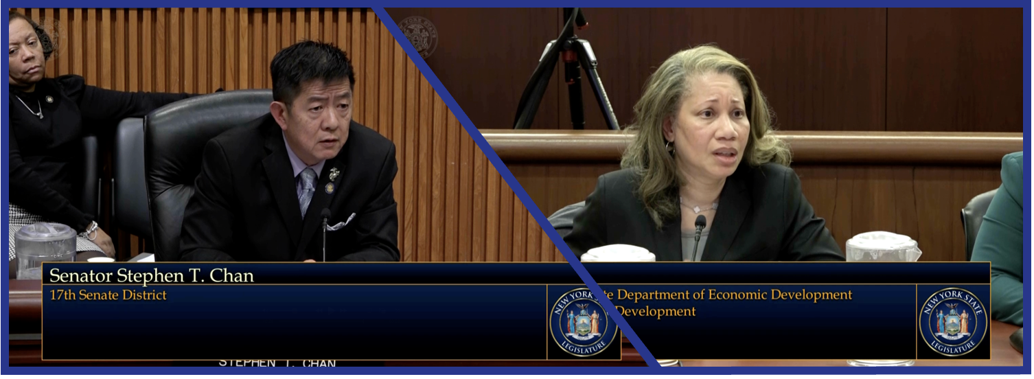 Senator Chan Presses NY Economic Development Commissioner on Business ...