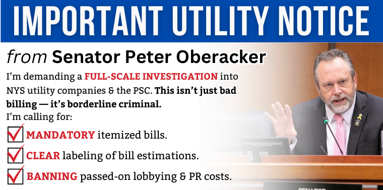 Senator Peter Oberacker Demands Full Investigation Into Skyrocketing ...
