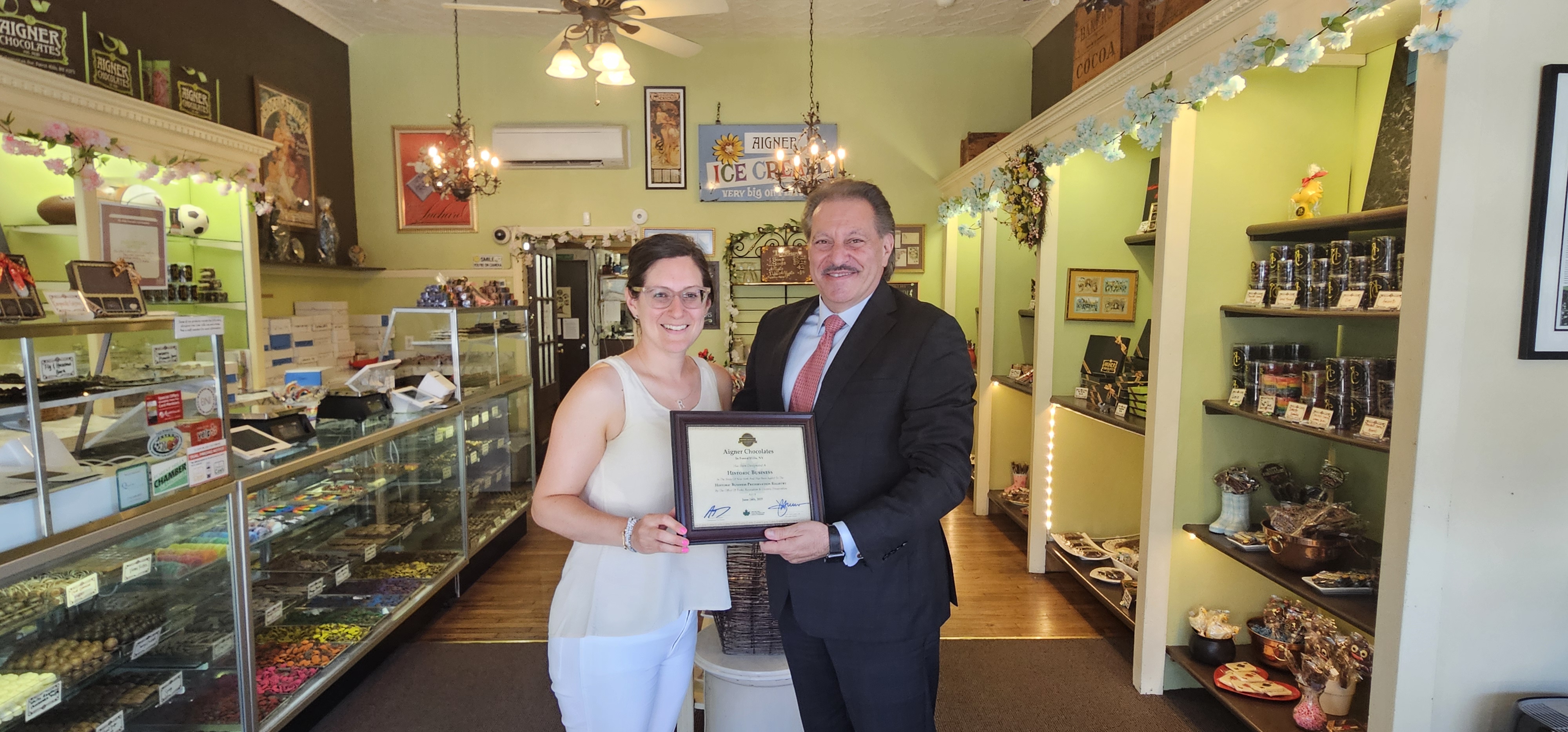 Addabbo Recognizes Aigner Chocolates For Its Historical Significance in ...