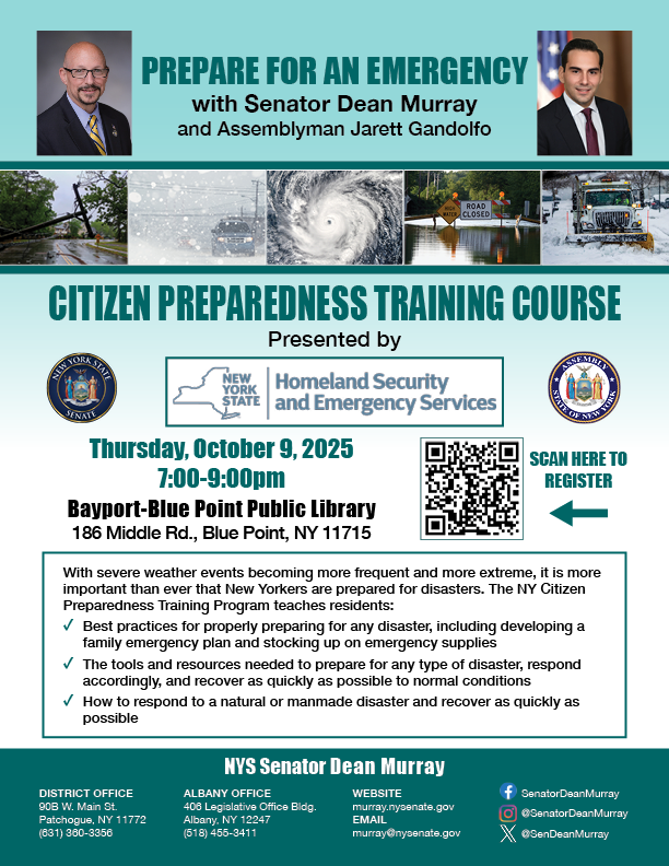 NYS Senator Dean Murray And Assemblyman Jarett Gandolfo Host A Citizen ...