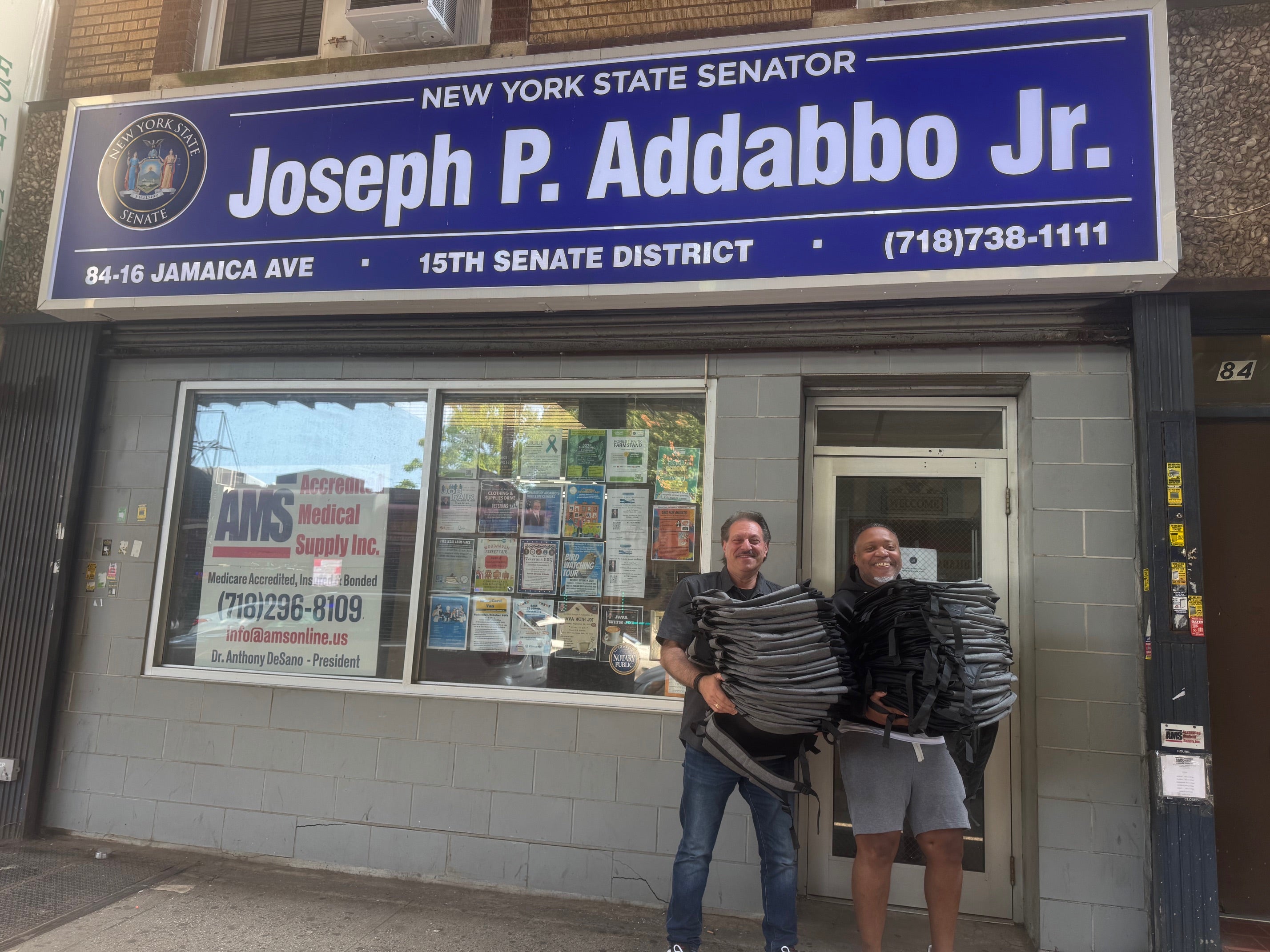 Addabbo Partners with Community Groups to Give Backpacks Away in ...