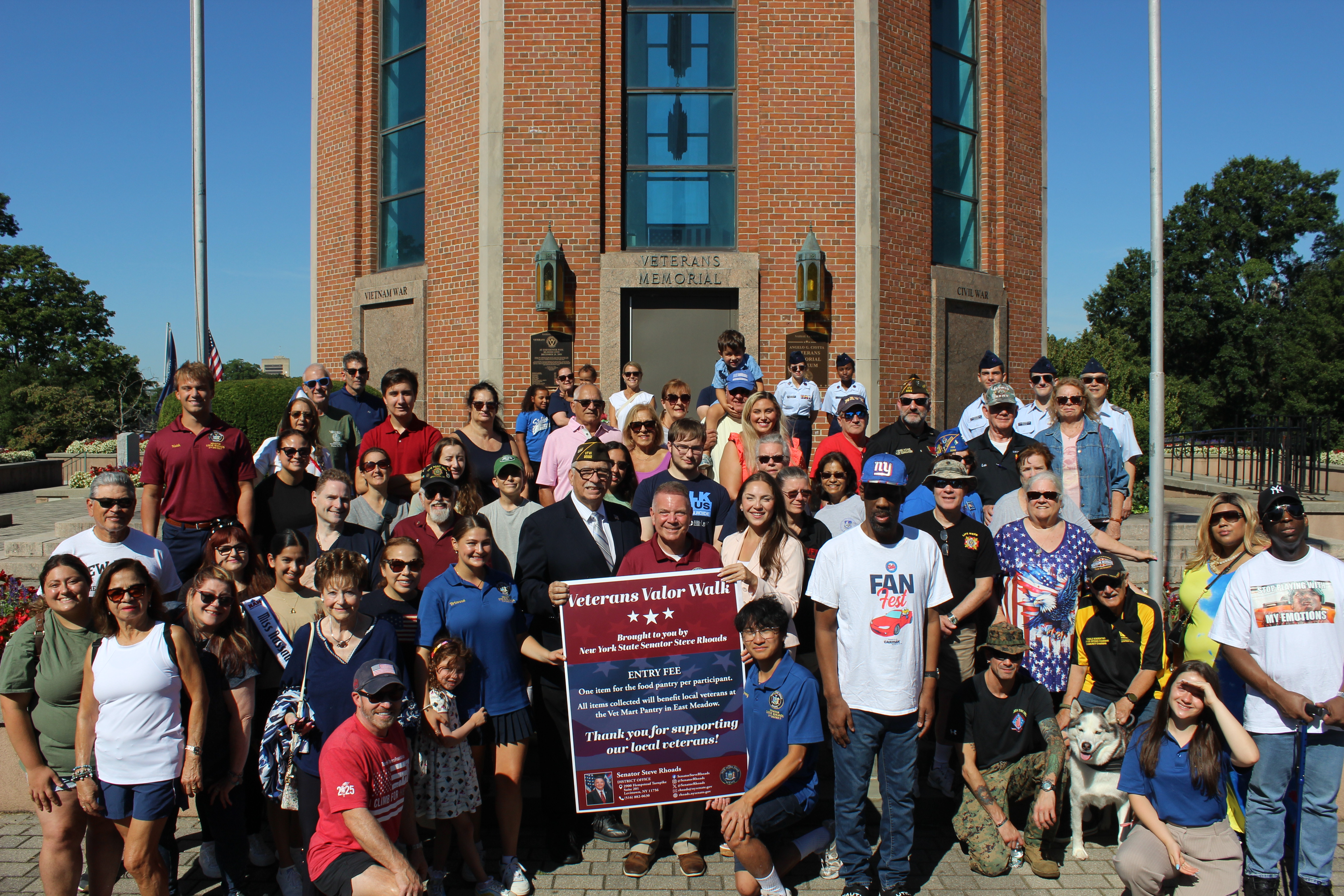 Senator Rhoads Hosts Veteran’s Valor Walk and Food Drive | NYSenate.gov