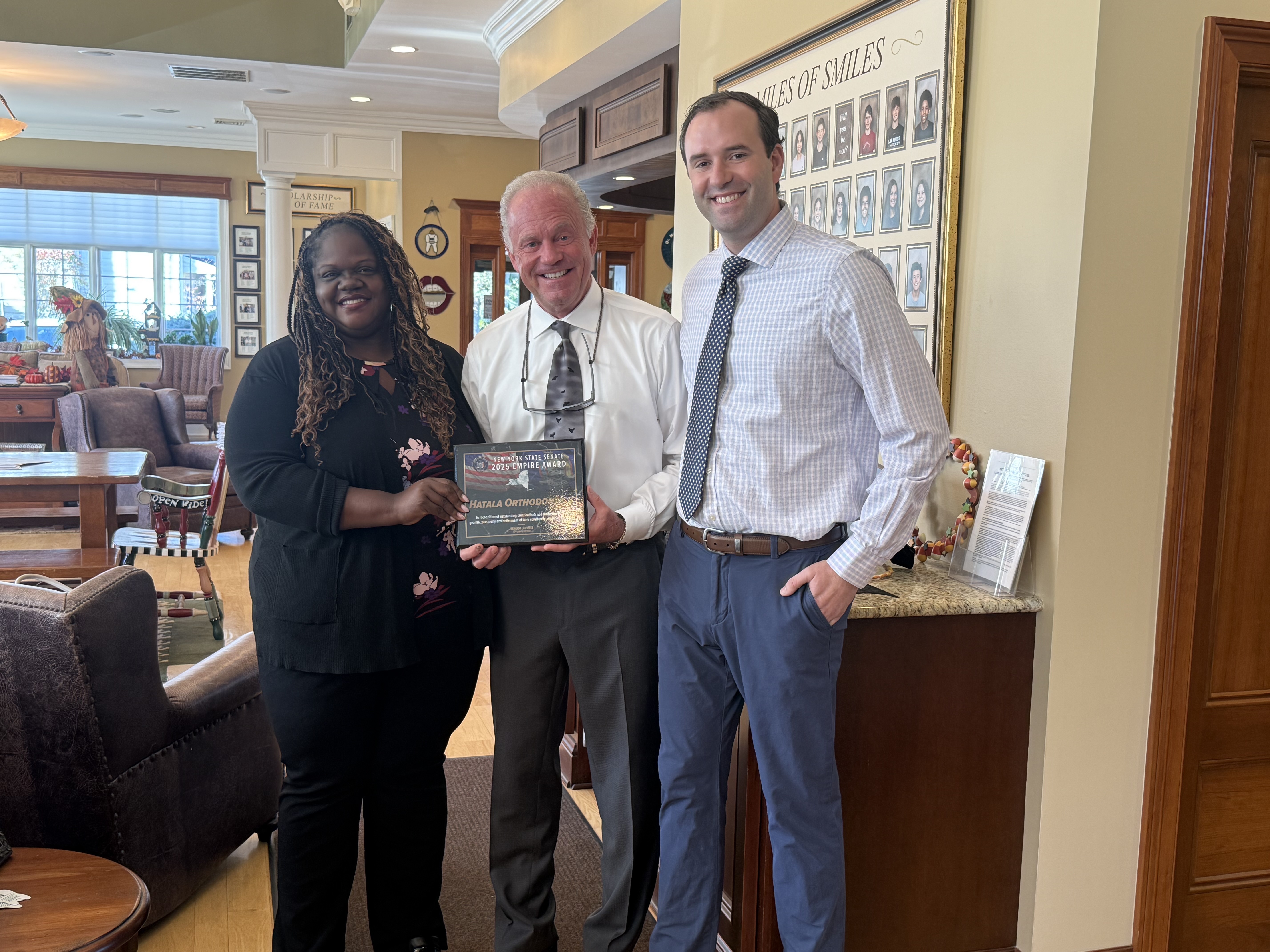 Senator Lea Webb Presents Hatala Orthodontics with New York State ...