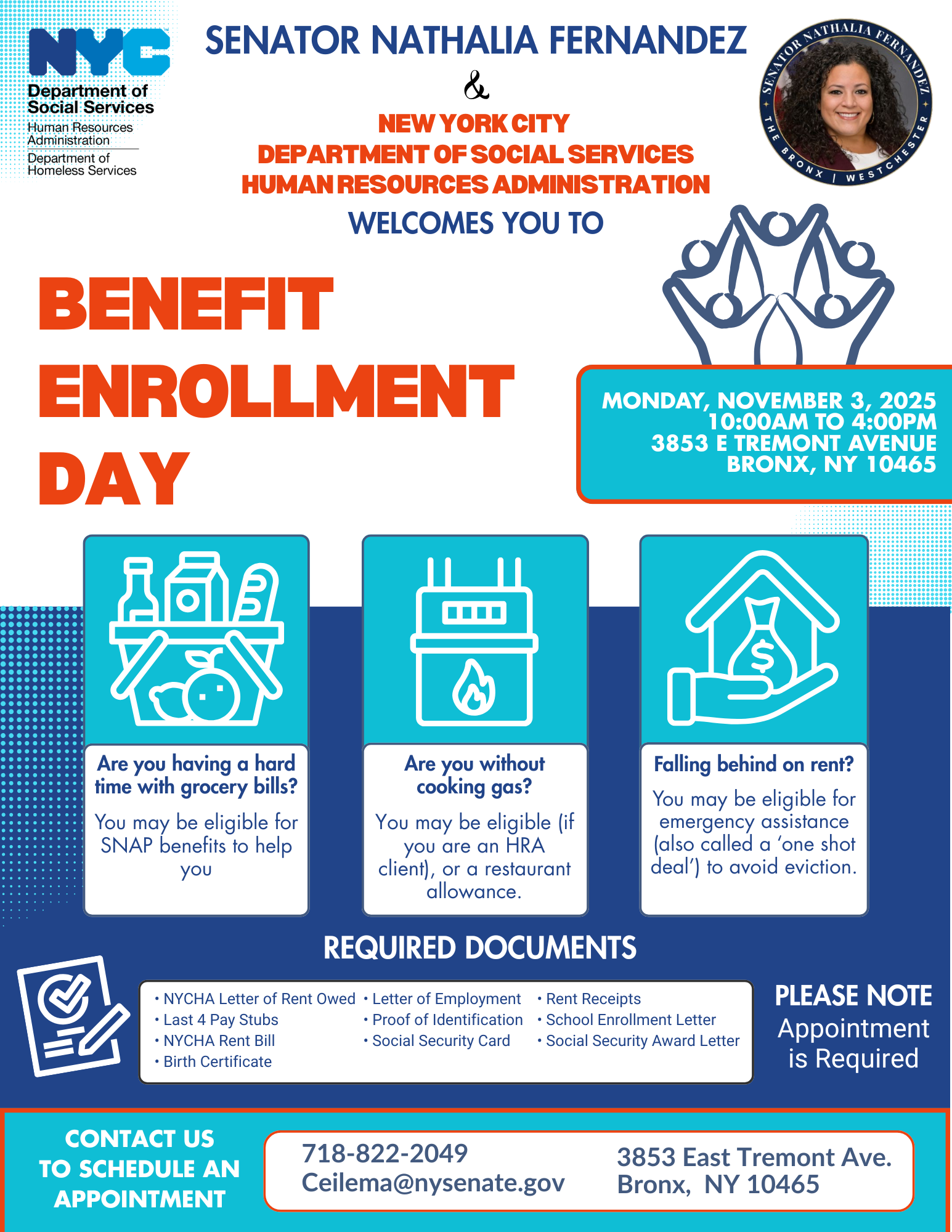 Benefit Enrollment Day at Senator Fernandez's District Office ...